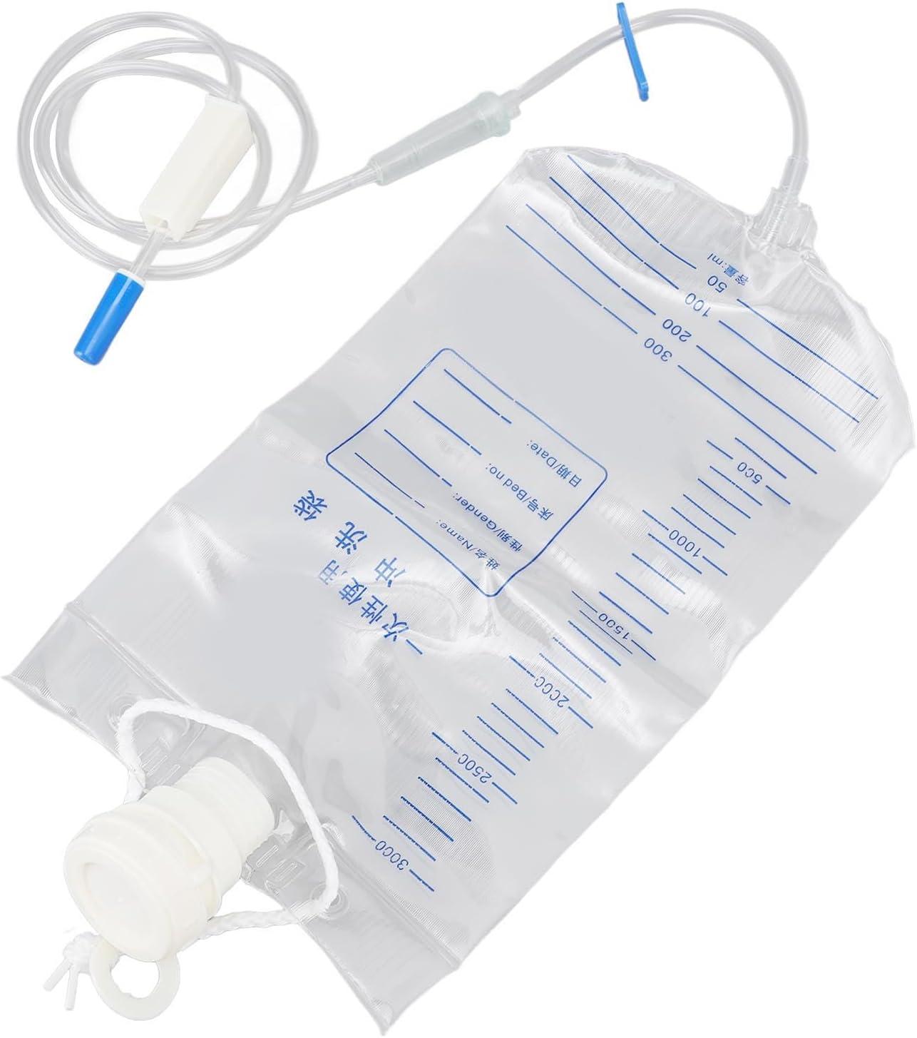 Penrux Clear Silicone Input Bag Set - 3000 ml Inlet Cleaning Bags with ...