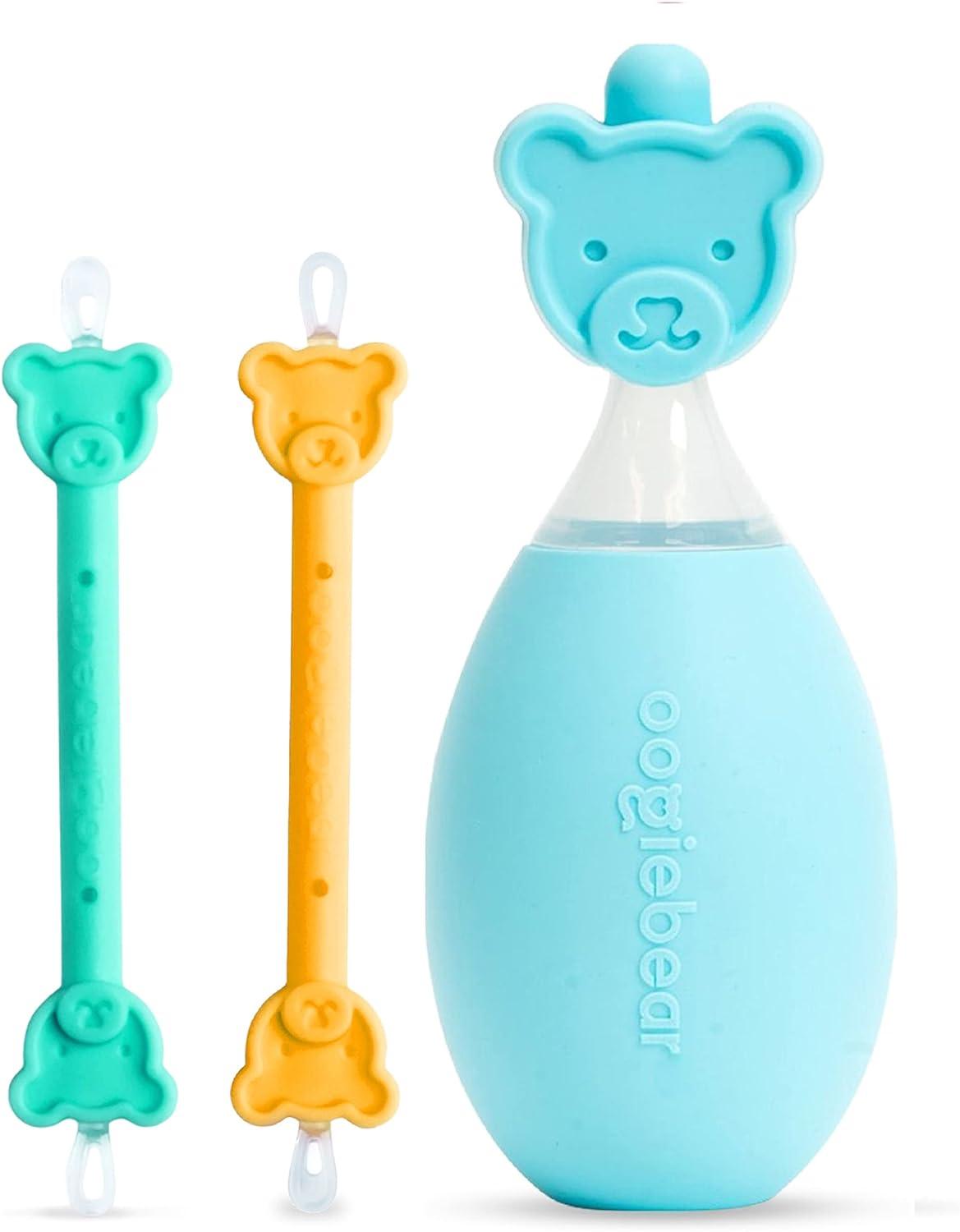 Oogiebear Baby Nasal Aspirator Bulb and 2-in-1 Nose Booger Snot & Ear ...