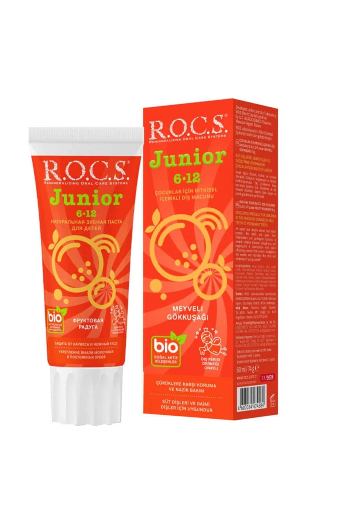 ROCS Junior Toothpaste 74g - Fluoride Free, Safe Formula - Fruity ...