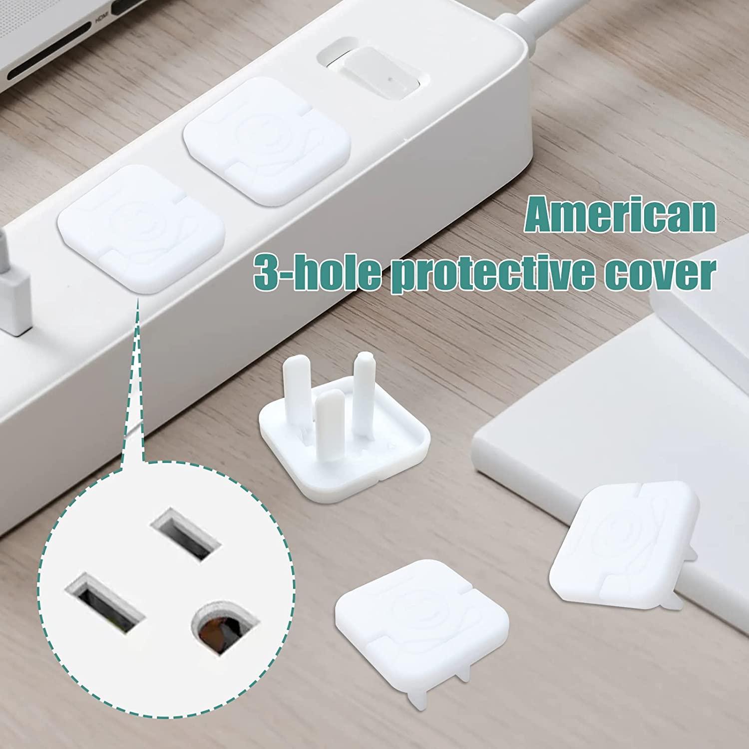 40 Pack White Square Socket Child Safety Plug Covers for Outlets ...