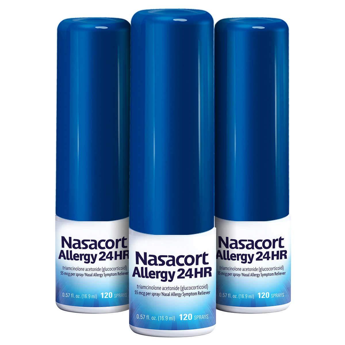 Nasacort Allergy 24hr Non-Drip Nasal Spray (120 sprays, 3 pack) - Fast ...
