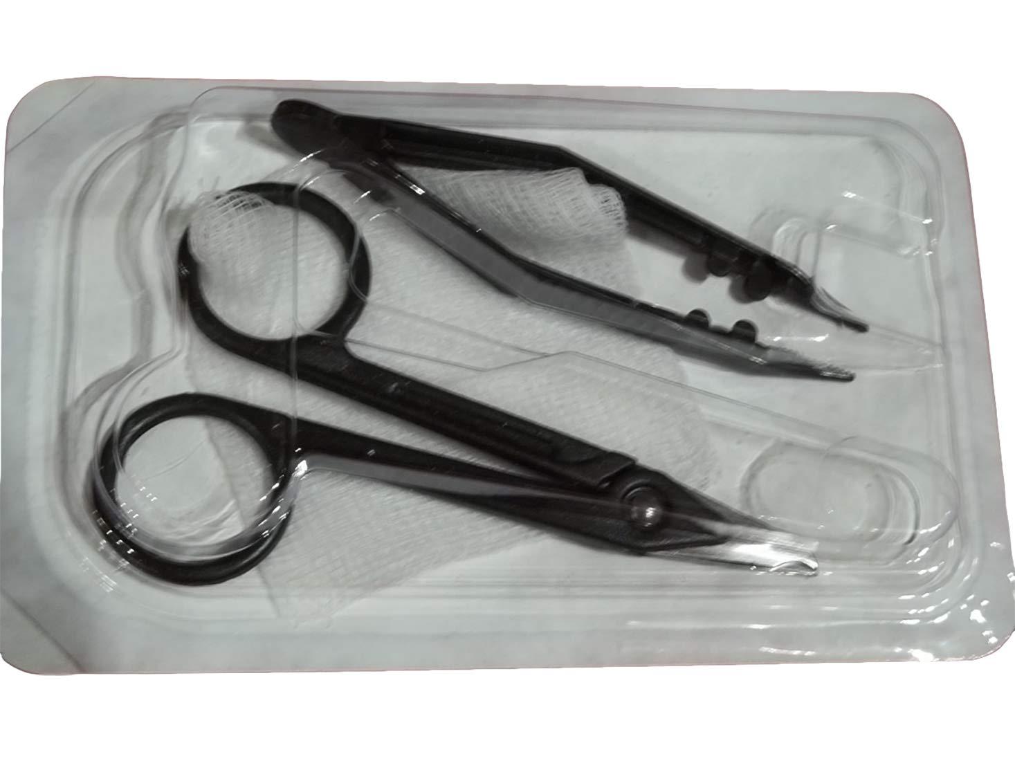 Dukal Single Use Suture Removal Kit - Sterile Trays with Scissors ...