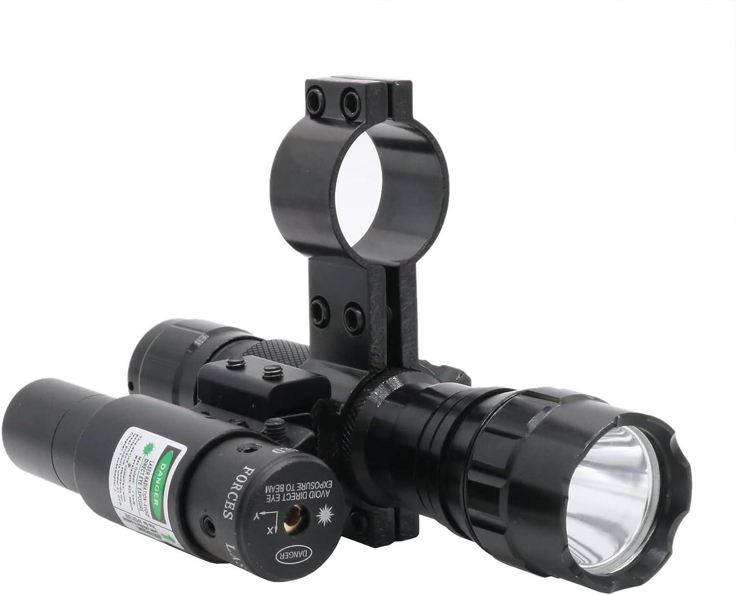 Higoo Tactical Flashlight Green Dot Sight Scope Combo | Rifle Shotgun ...