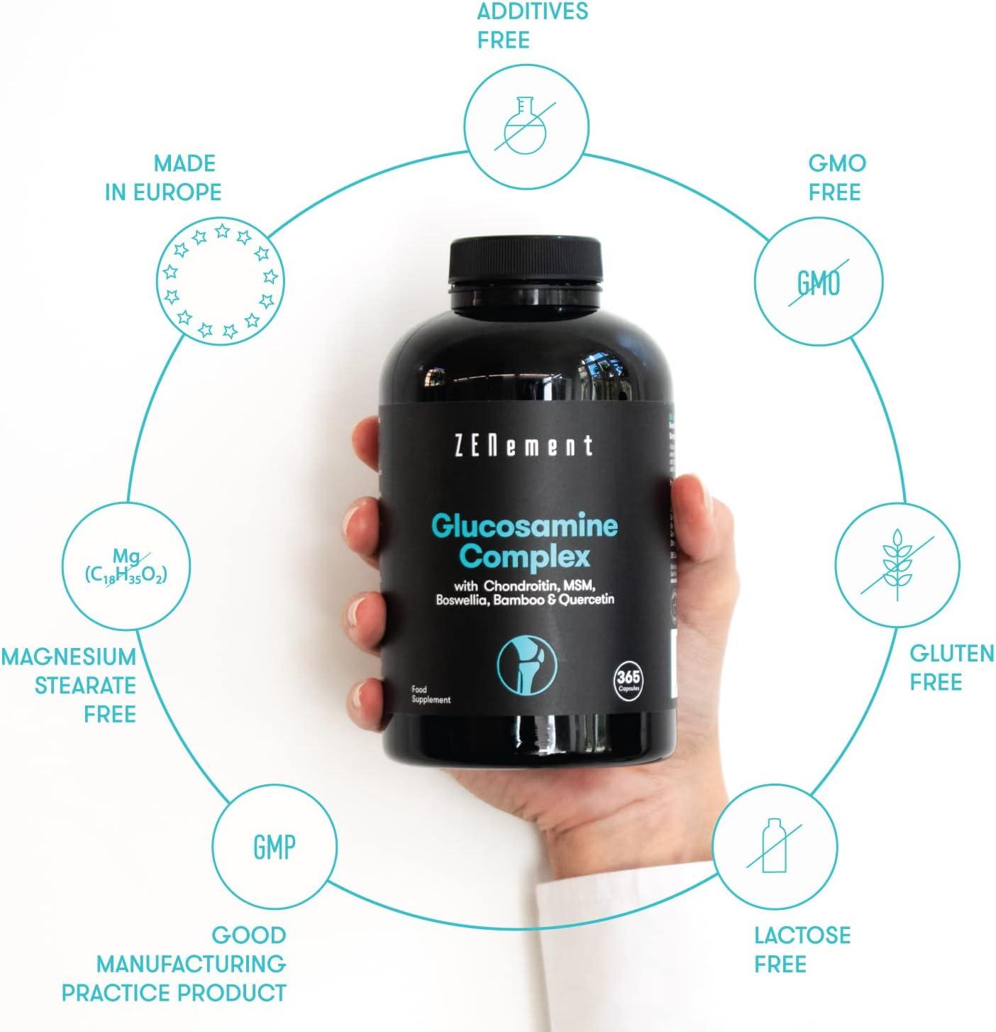 Glucosamine & Chondroitin Complex 365 Capsules | High Strength 1 Year ...