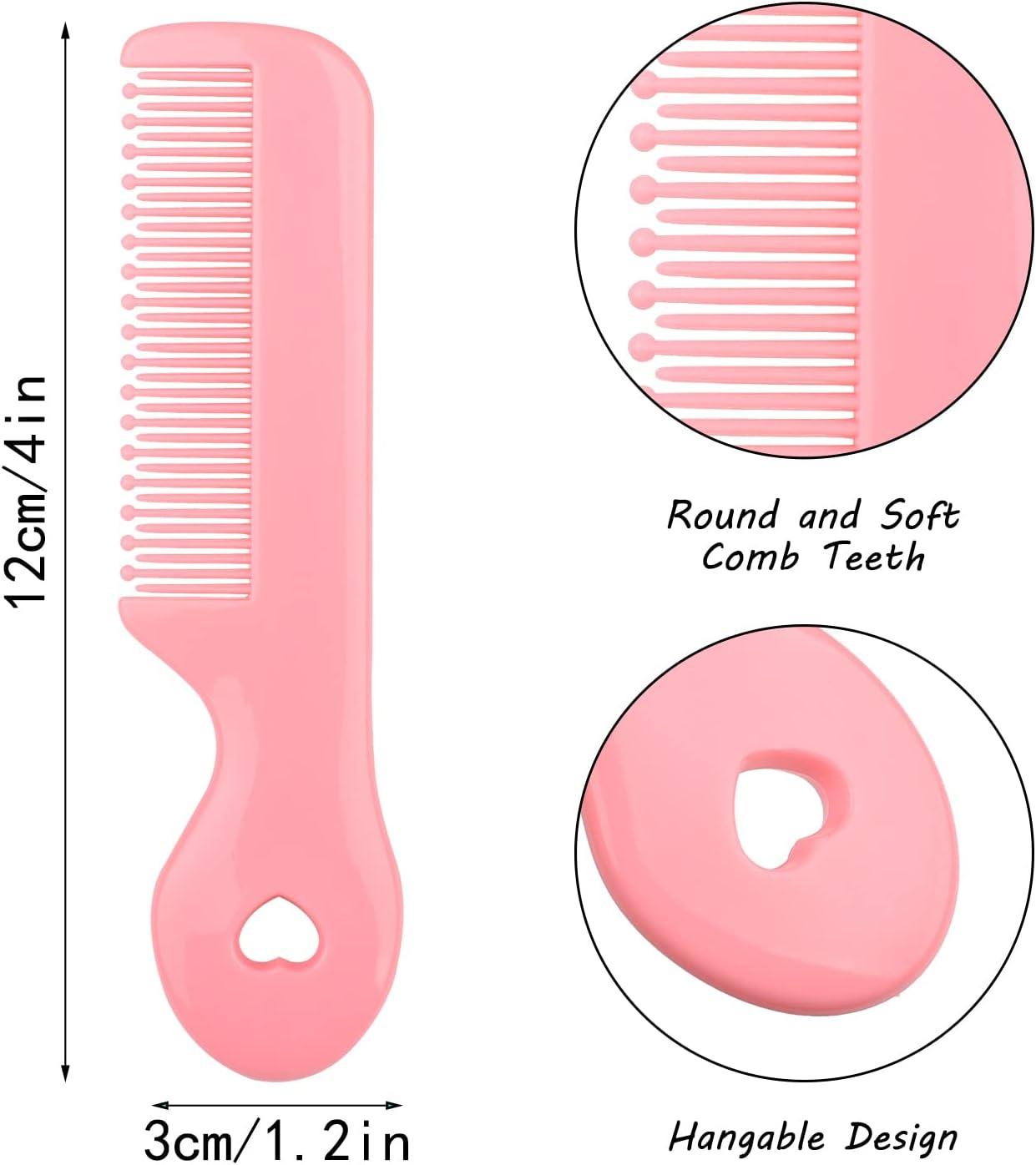 AOVNA 3 Pieces Baby Hair Comb Round Teeth Combs Soft Baby Hair Brush ...