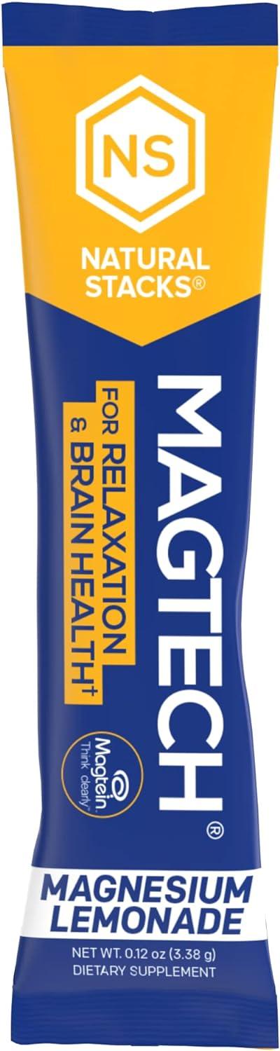 MagTech Magnesium Lemonade Drink Mix - Chelated Magnesium Complex - 3 ...