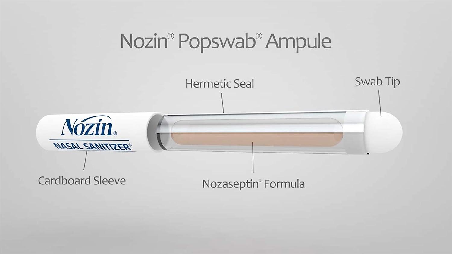 Nozin Nasal Sanitizer Antiseptic Popswab Ampules 10ct Pack | 62% ...