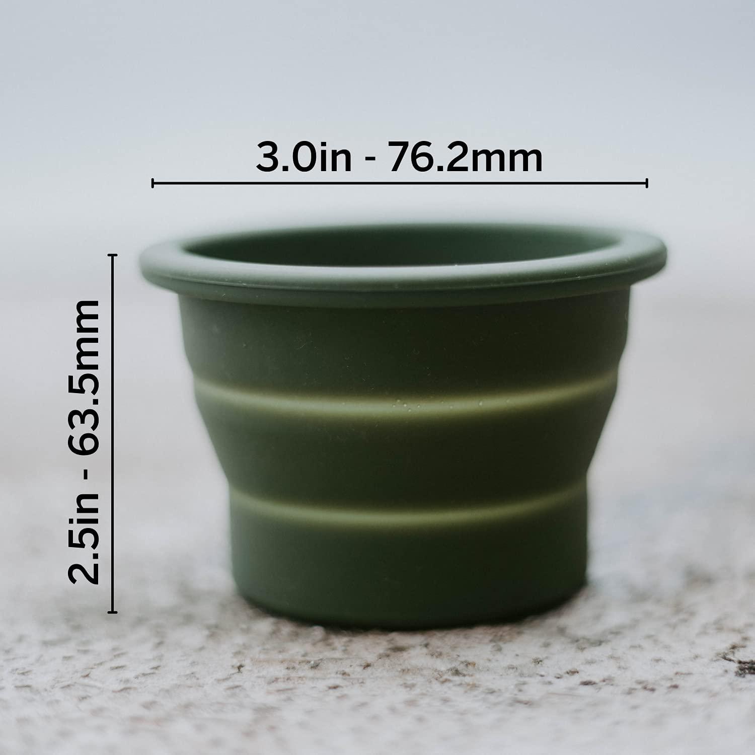 Forest Green Menstrual Cup Case - Collapsible Silicone Holder for ...