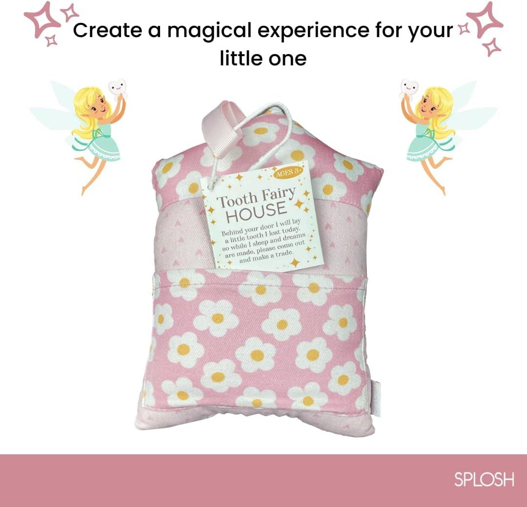 Splosh Tooth Fairy House Pink - Magical Tooth Fairy Pillow and Door for ...