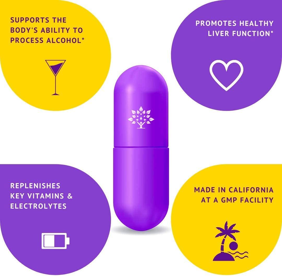 Purple Tree Celebration Vitamin Pills | Rapid Hydration, Liver Detox ...