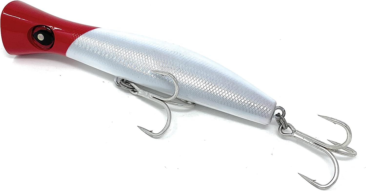 Capt Jay Fishing Red Head 200mm Saltwater Popper Lure for Surf Fishing ...