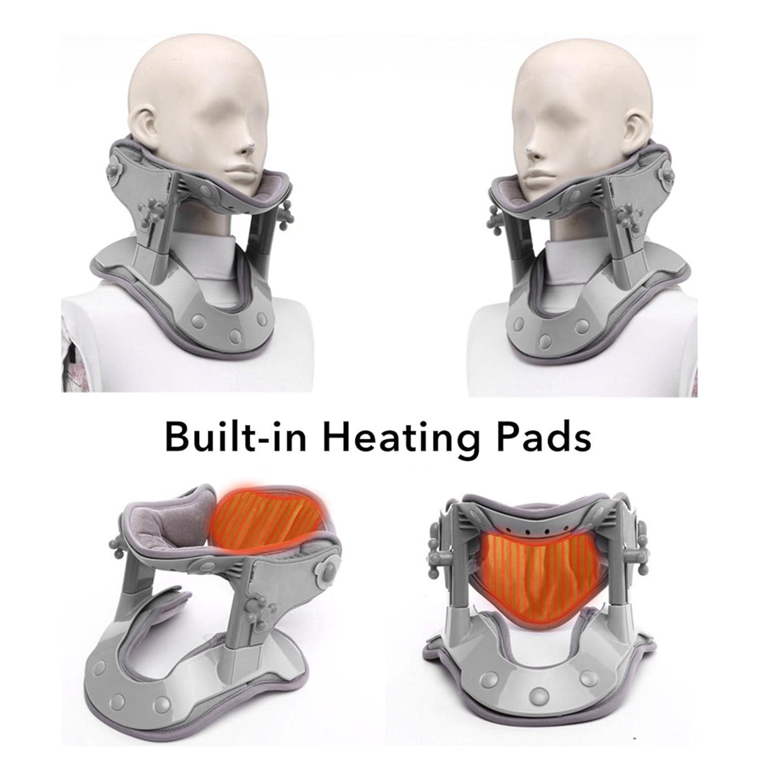 Electric Cervical Neck Traction Device - Hot Compress Neck Stretcher ...