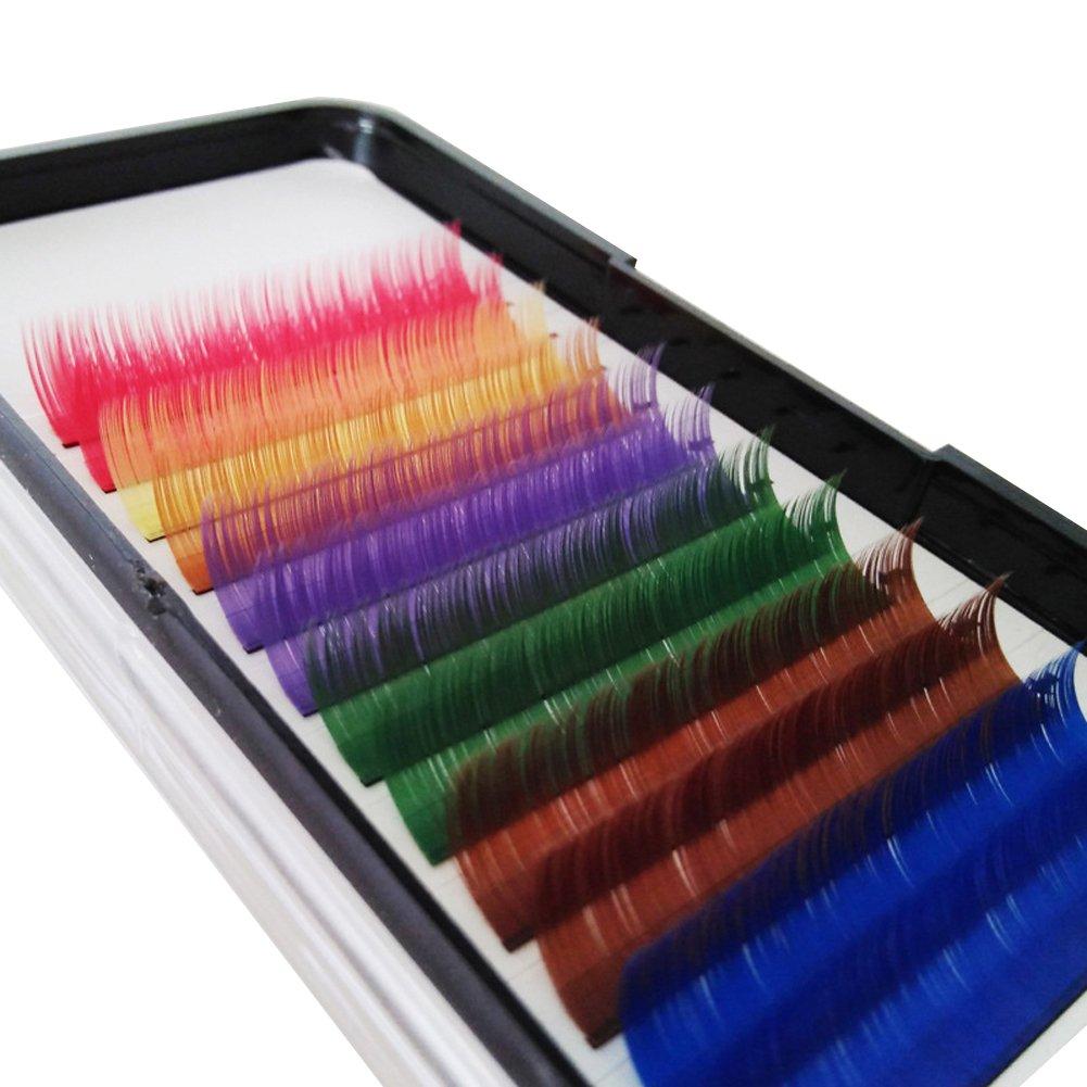 Bodemrincer 8-20mm Mixed Tray False Eyelashes - Rainbow Colored ...