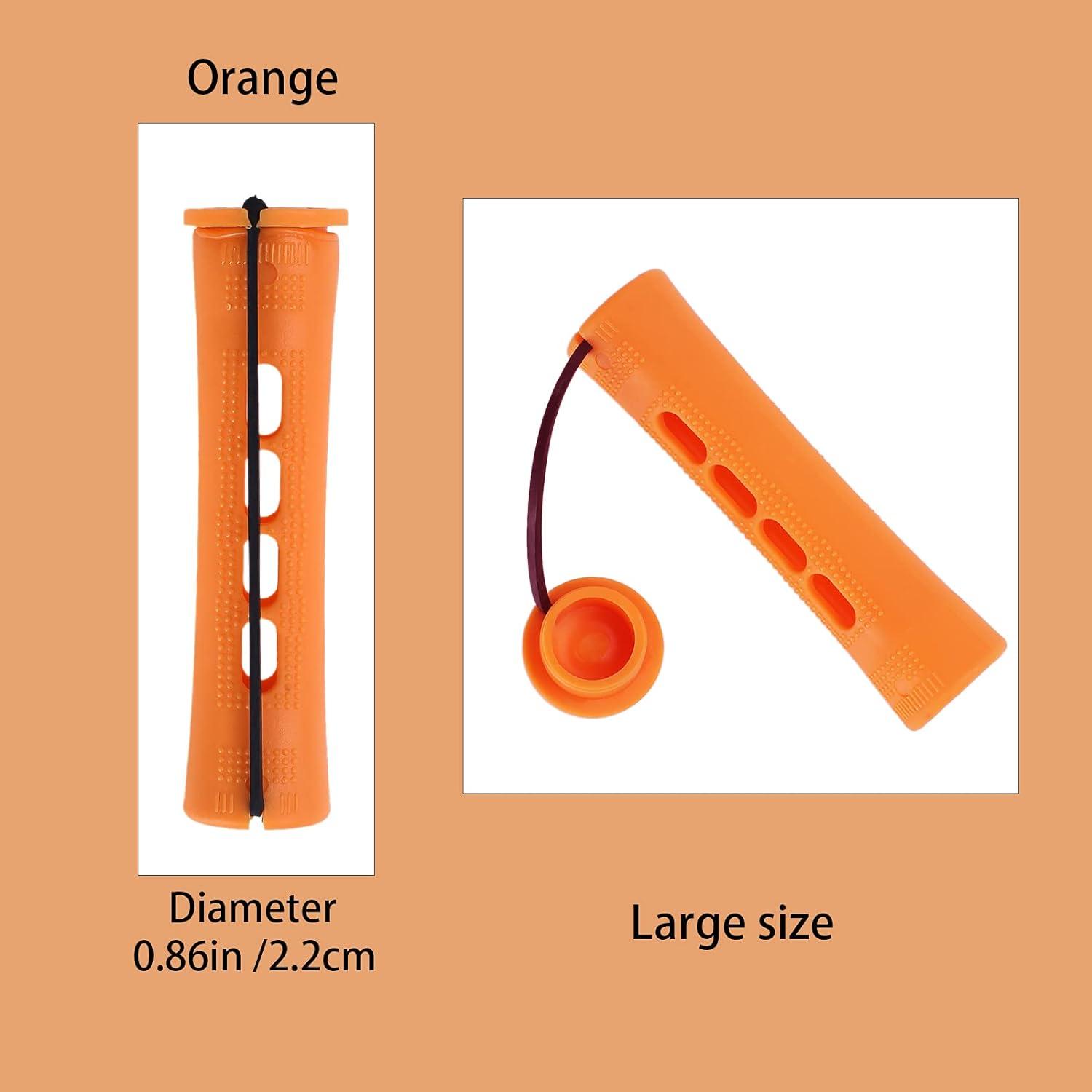 Large Dark Orange Perm Rods Hair Rollers for Natural Hair Styling | Buy ...