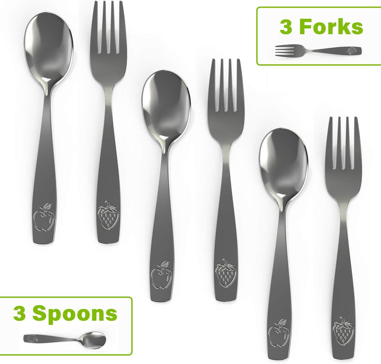 Stainless Steel Kids Silverware Set - Child and Toddler Safe Flatware ...