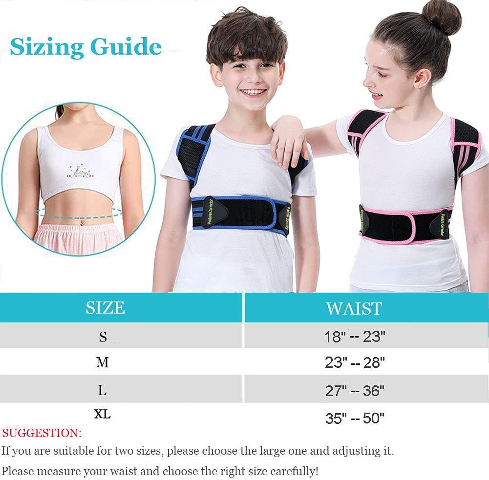Kids & Teens Posture Corrector - Effective Upper Back Brace for Boys ...