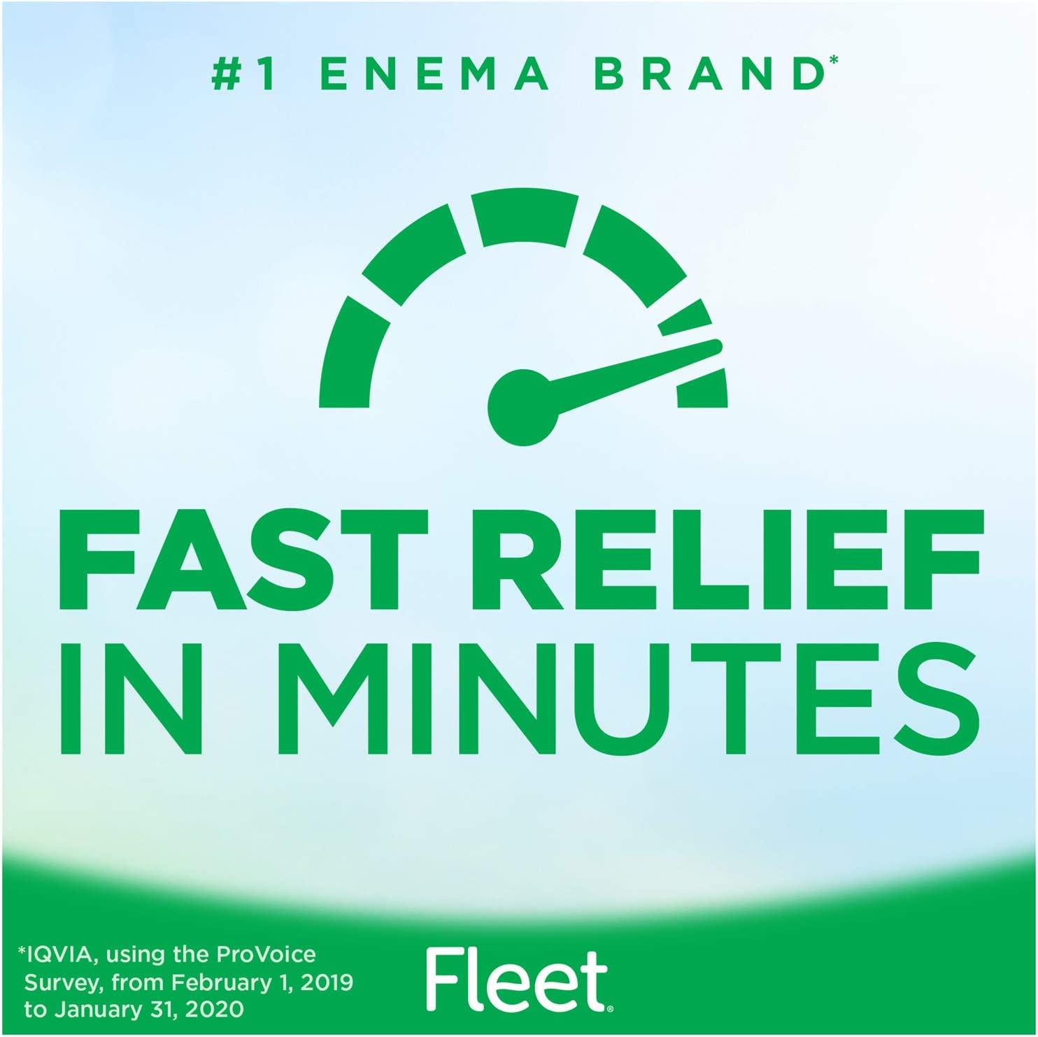 Fleet Saline Enema for Adult Constipation - 4 Bottles, 4.5 fl oz per ...