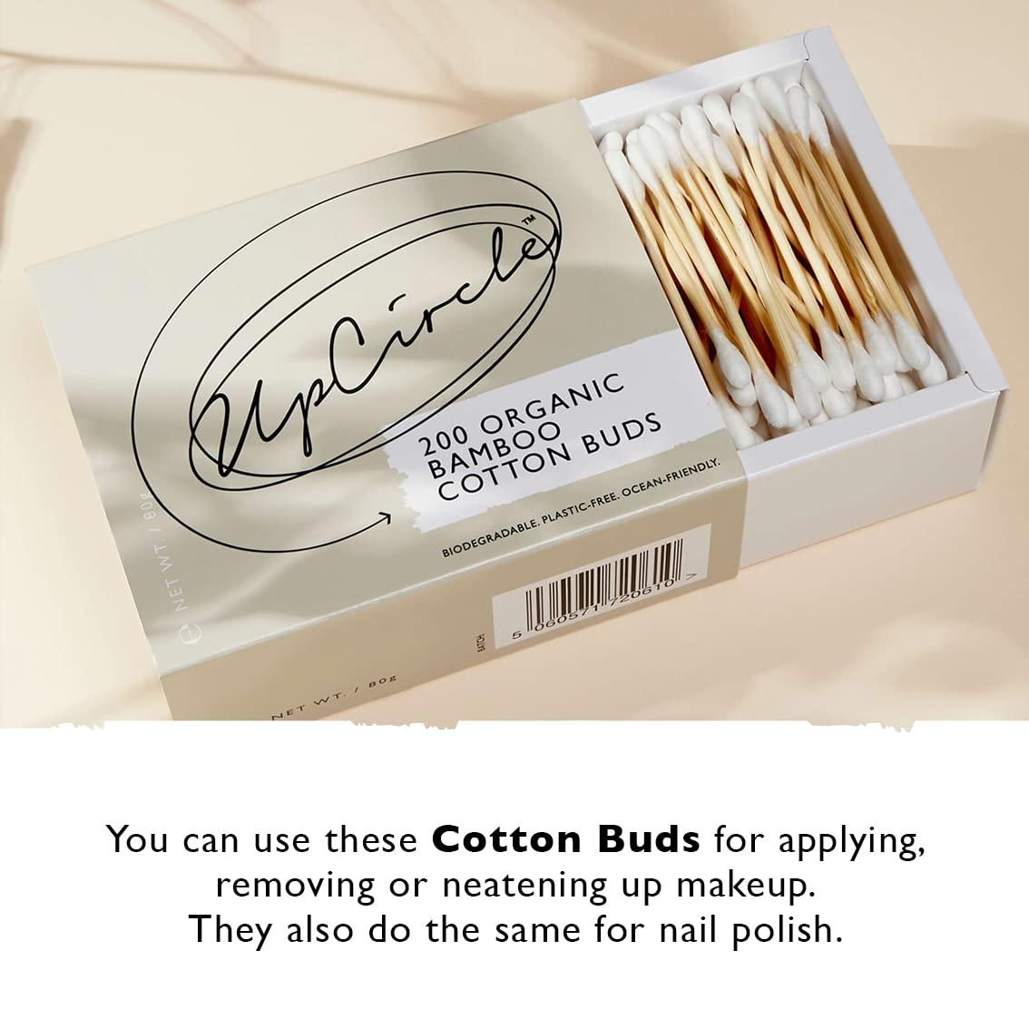 UpCircle Bamboo Cotton Buds - 200 Pieces | Sustainable & Plastic-Free ...