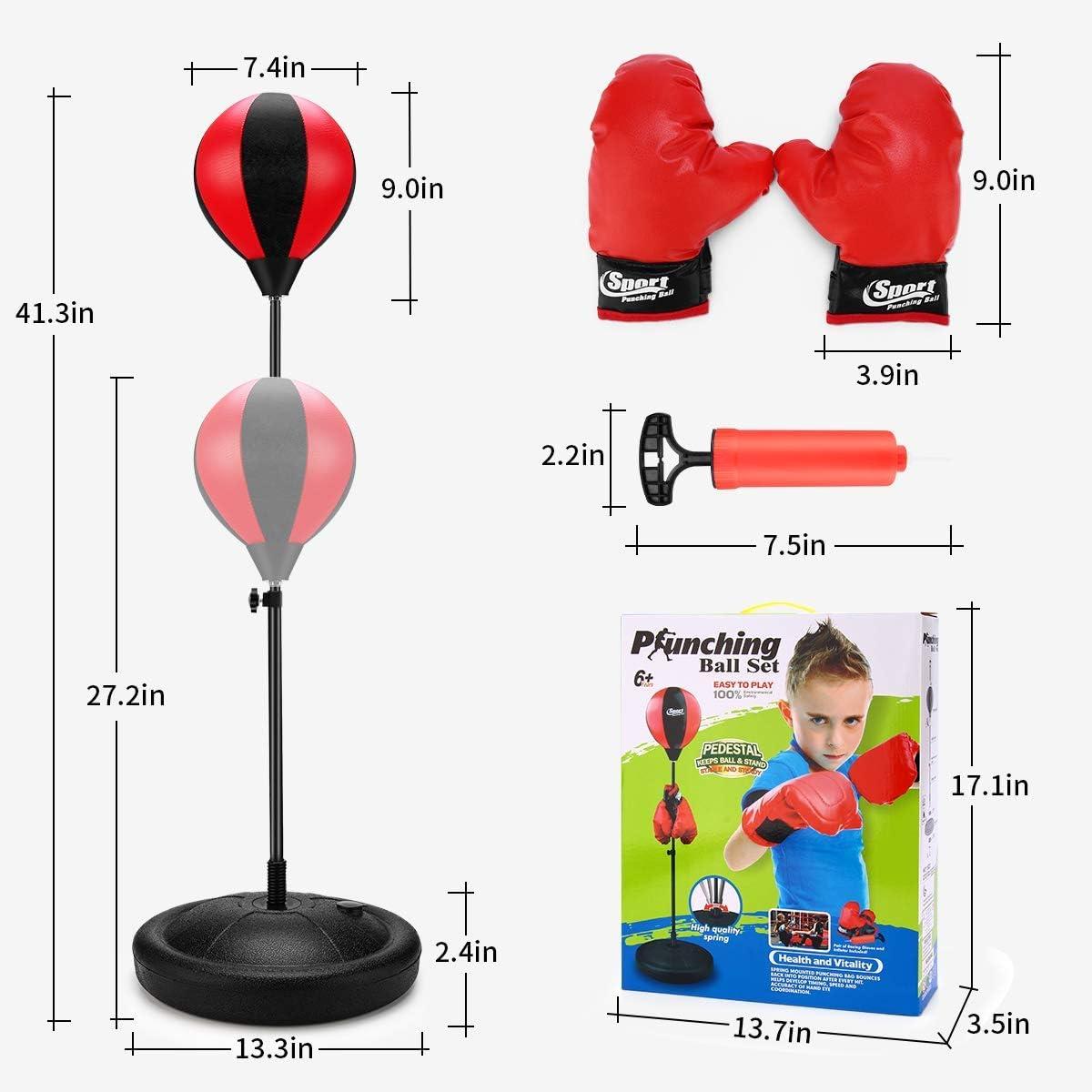 Punching Bag for Kids with Boxing Glove - Adjustable Height Stand | Fun ...