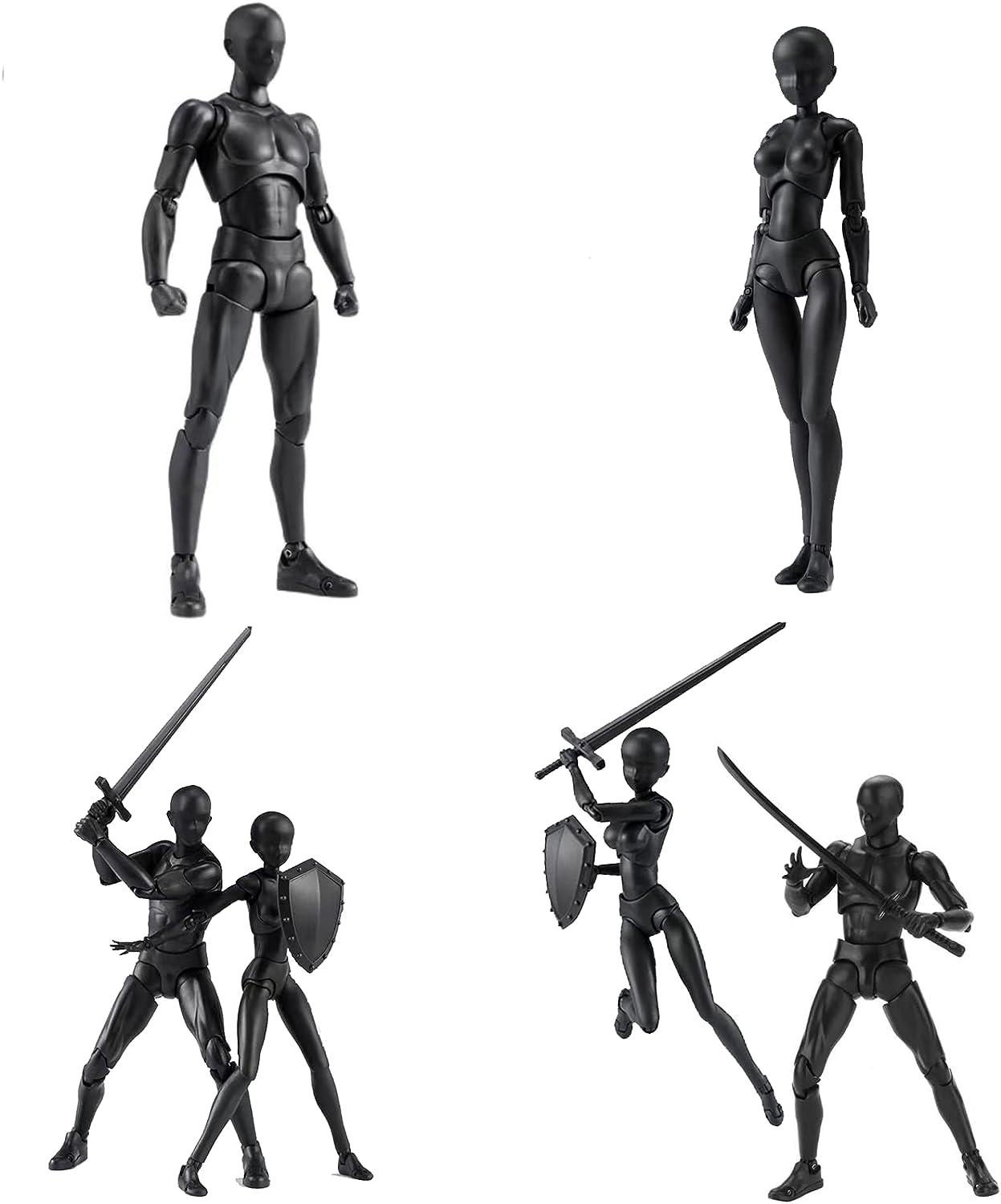 Black GNALLANG Action Figures DX PVC Model Set with Box - Female and ...
