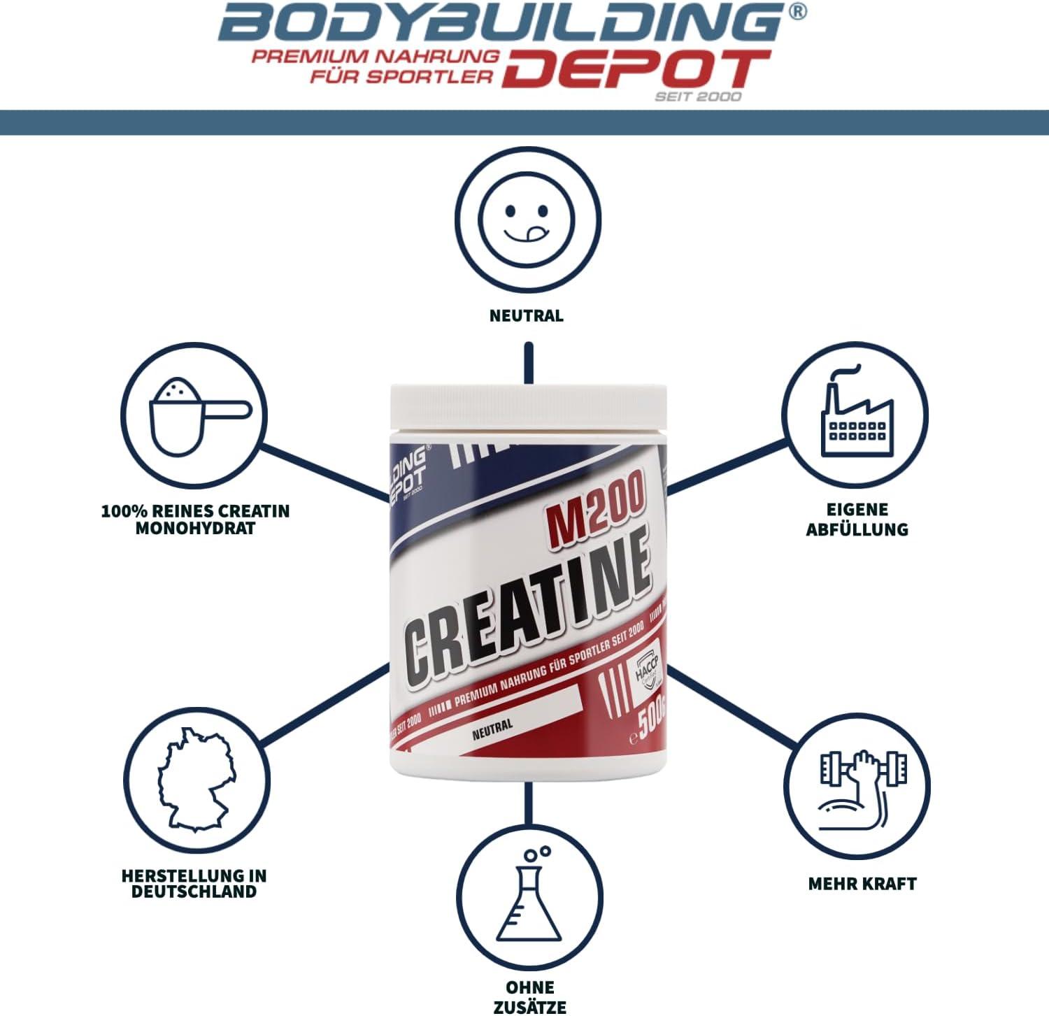 Buy Bodybuilding Depot M200 Creatine Powder 500G - Maximize Muscle ...