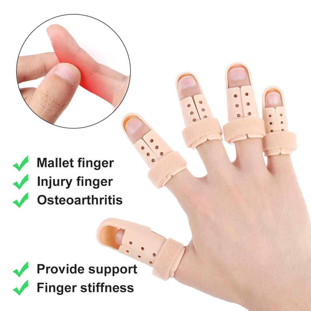 FRIUSATE Finger Splints Set - 10pcs Trigger Finger Extension Splint Kit ...