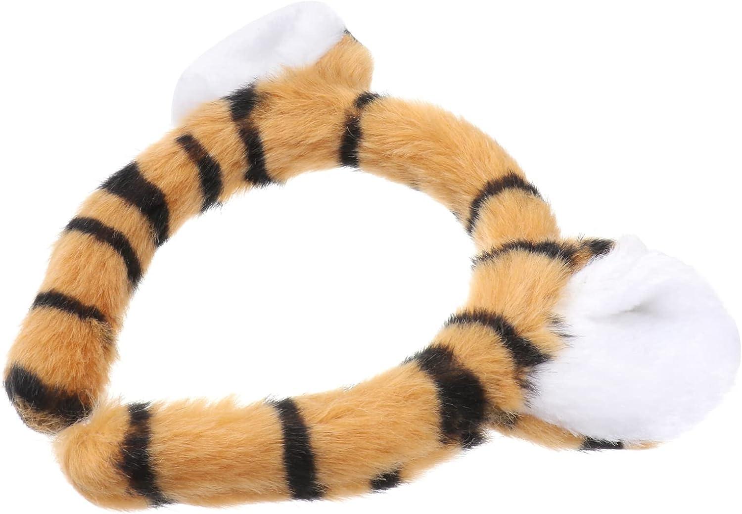 Lurrose Tiger Headband Plush Ear Hair Hoop - Cute Zoo Animal Costume ...