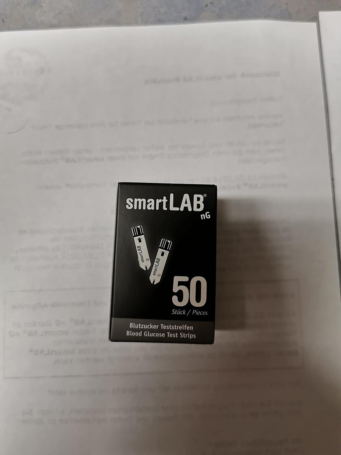 Buy smartLAB nG Blood Glucose Test Strips (50 Count) - Compatible with ...