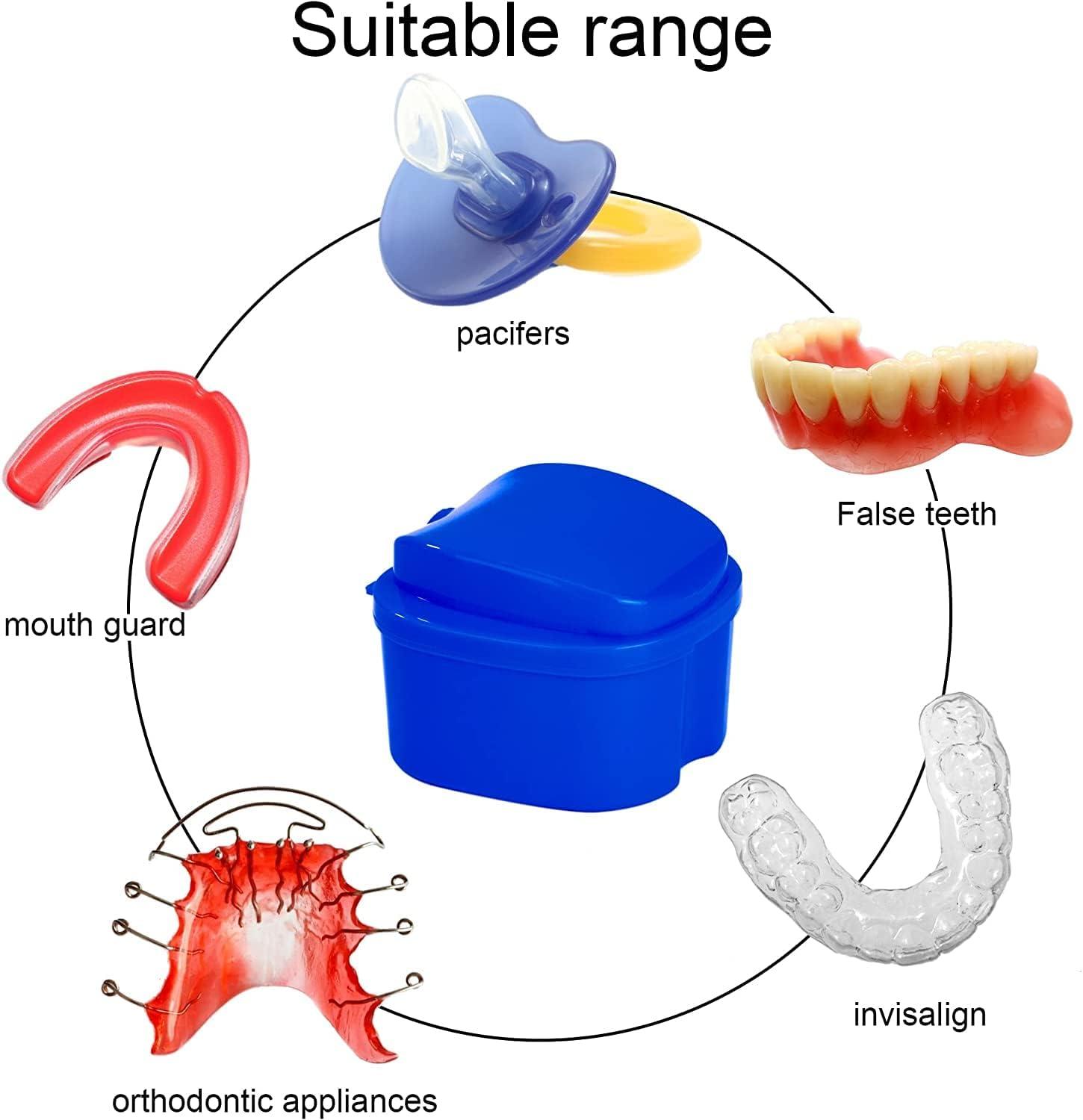 Denture Cleaning Kit Box - Orthodontic Teeth Retention Container ...