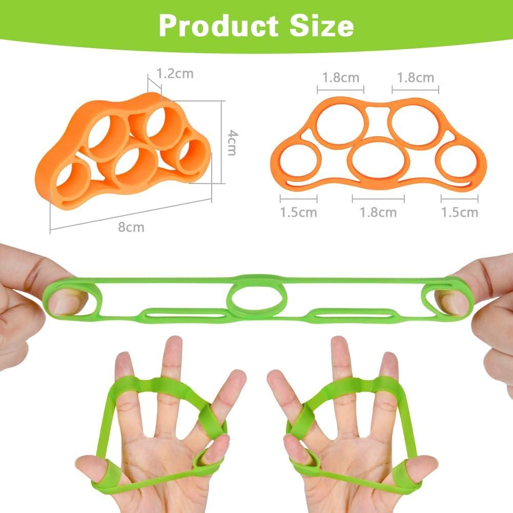 Vicloon 5PC Finger Stretcher Hand Trainer - Silicone Hand Force ...