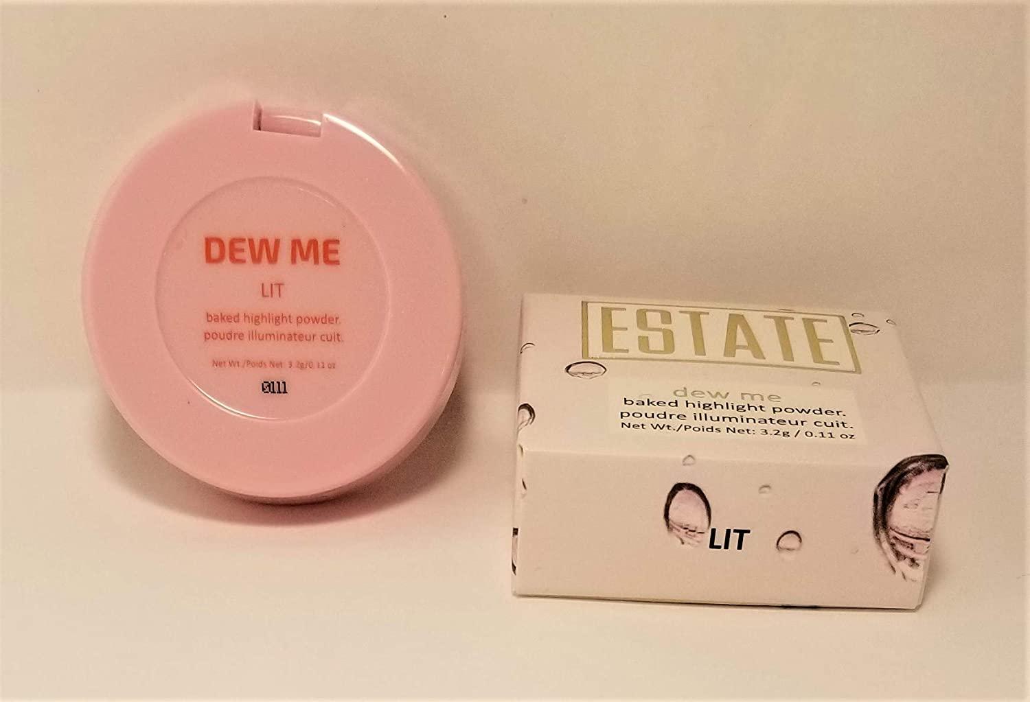 Estate Cosmetics Dew Me Baked Highlighter Lit 0.11 oz - Illuminating ...