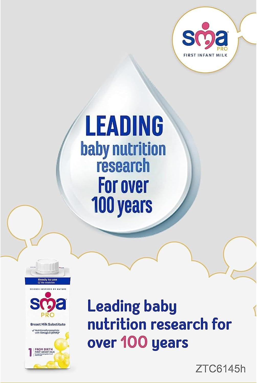 SMA PRO First Infant Baby Milk 6+ months Ready to Drink Liquid Formula ...