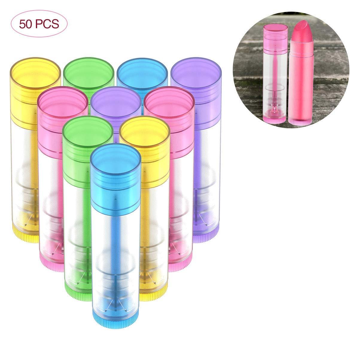 Proleo 50pcs Empty Lipstick Containers - 5G DIY Lip Balm & Cosmetic ...