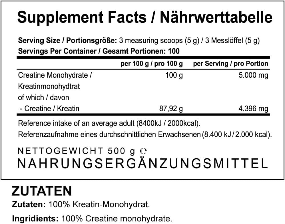 Evolabs Monohydrate Creatine Powder - Ultra-Fine 1000 Mesh Max ...