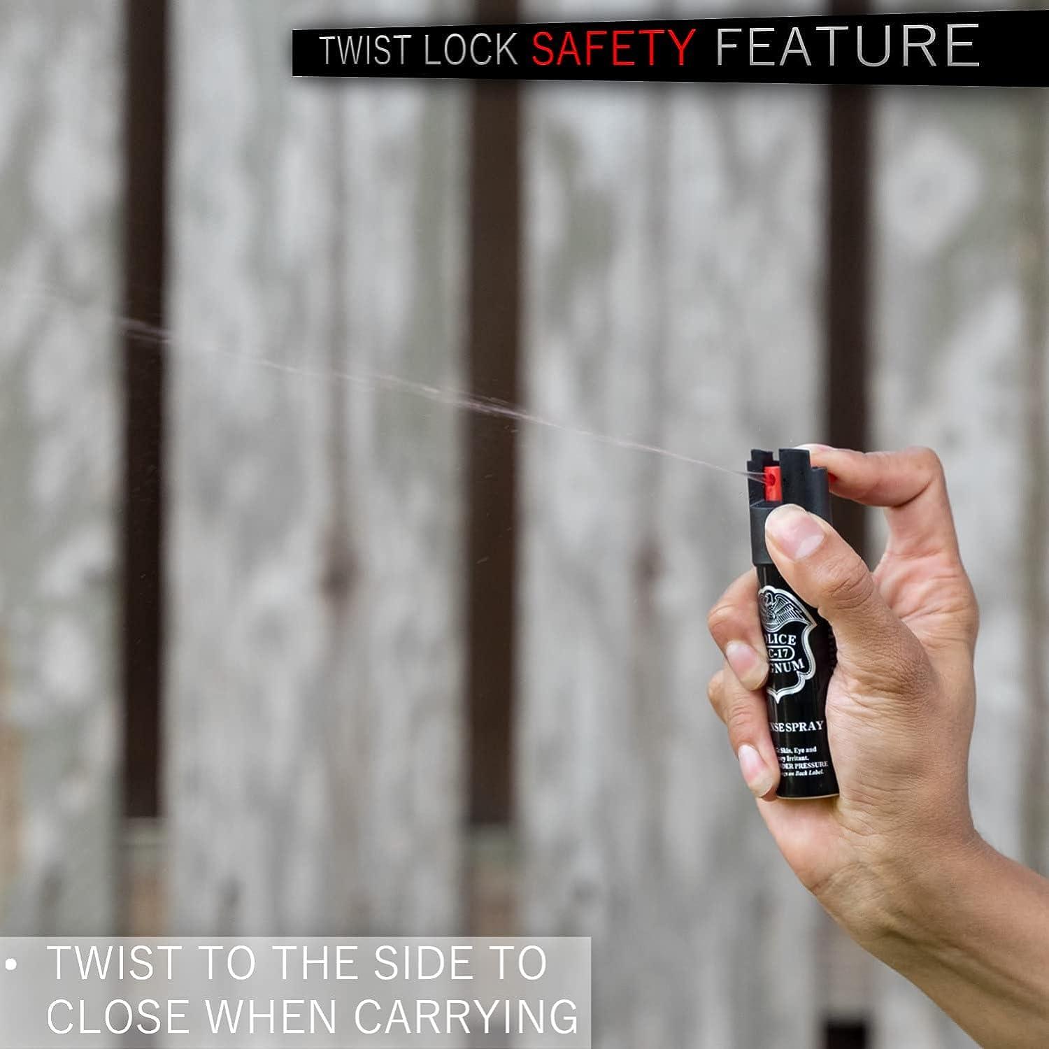 Police Magnum Compact Pepper Spray Self Defense - Tactical Maximum Heat ...