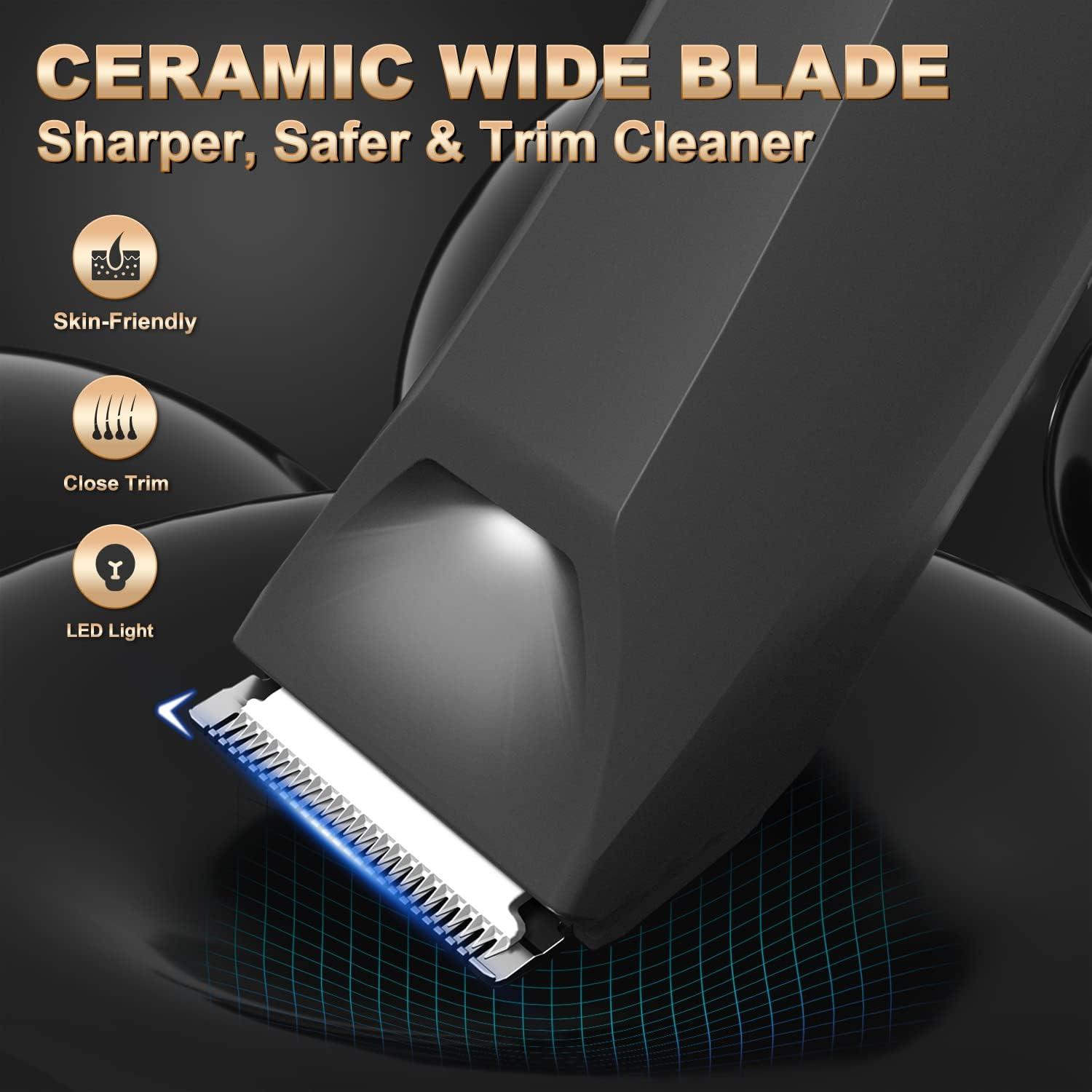 Ufree Electric Groin Hair Trimmer for Men - Ceramic Blade Body Shaver ...