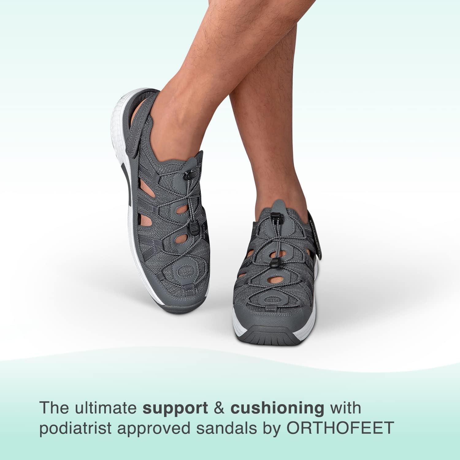 Orthofeet Arch Support Sandals for Men | Heel & Foot Pain Relief | Arch ...