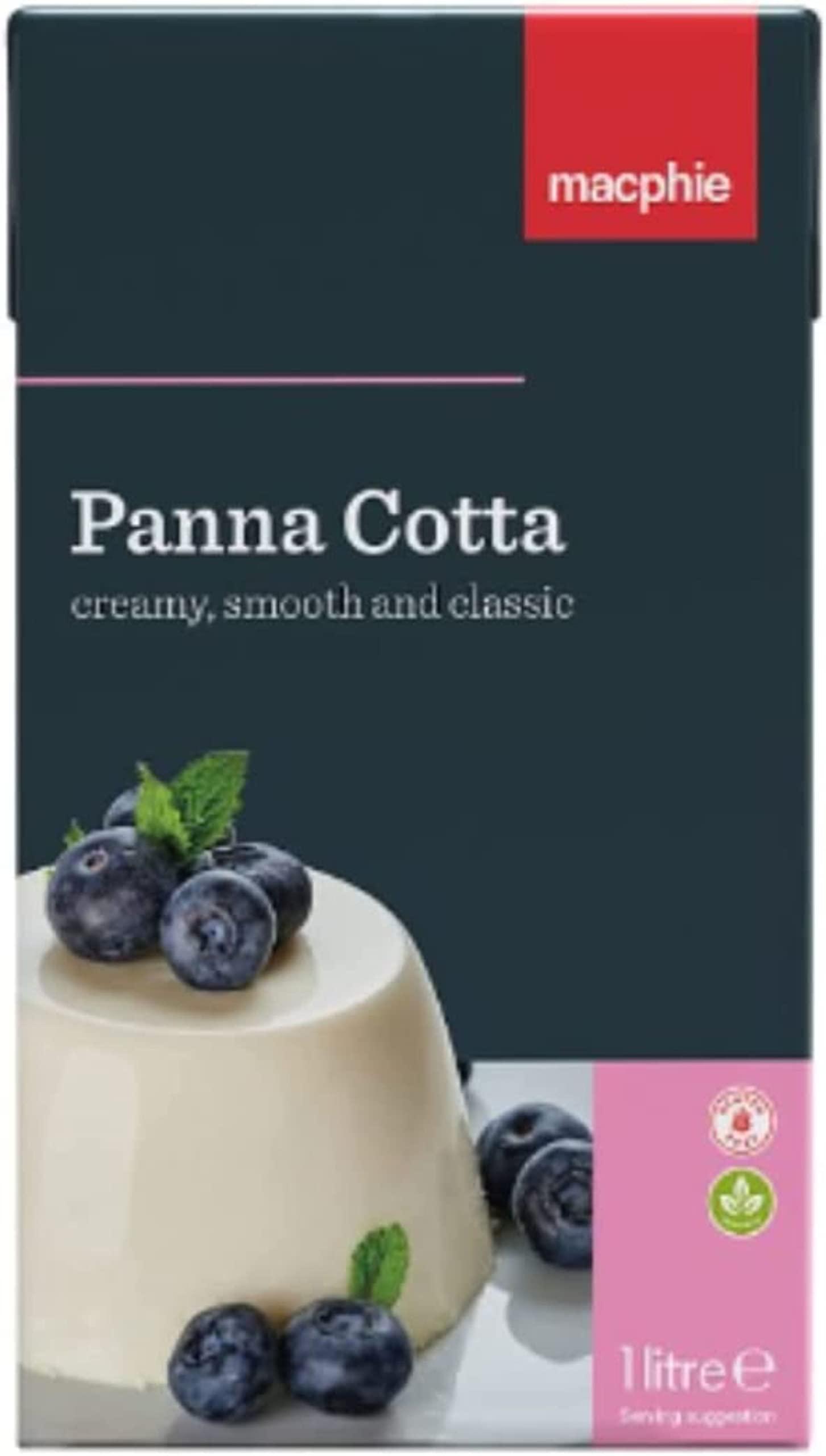 Panna Cotta 1L. A smooth liquid product which on heating and subsequent cooling sets to give a ...