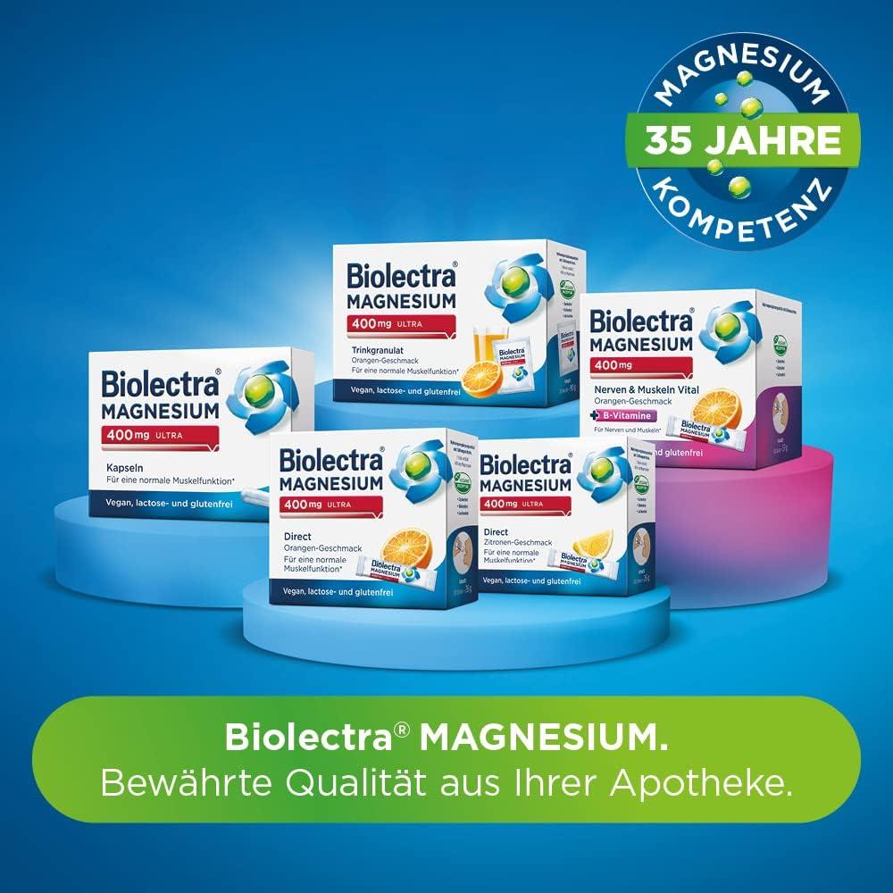 Buy Biolectra Magnesium 400 mg Ultra Capsules - 100 Pieces for Optimal ...