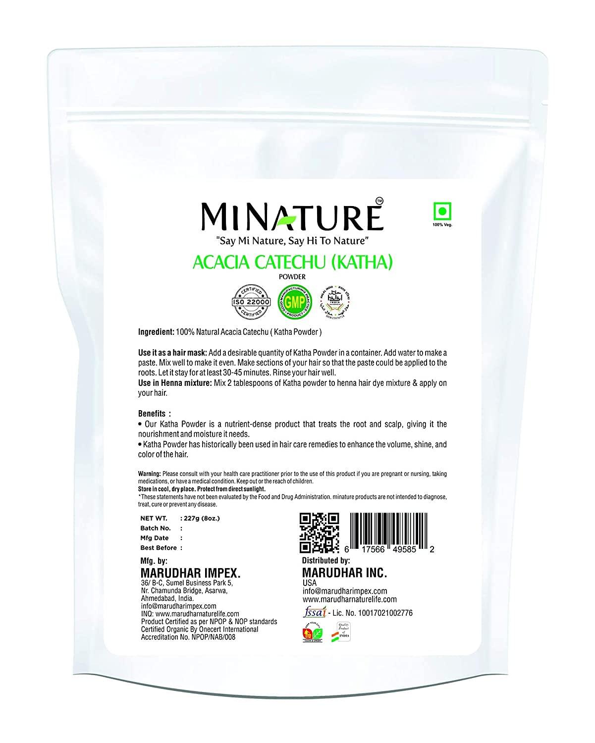 Natural Katha Powder - Acacia Catechu for Hair Conditioning | 227g ...