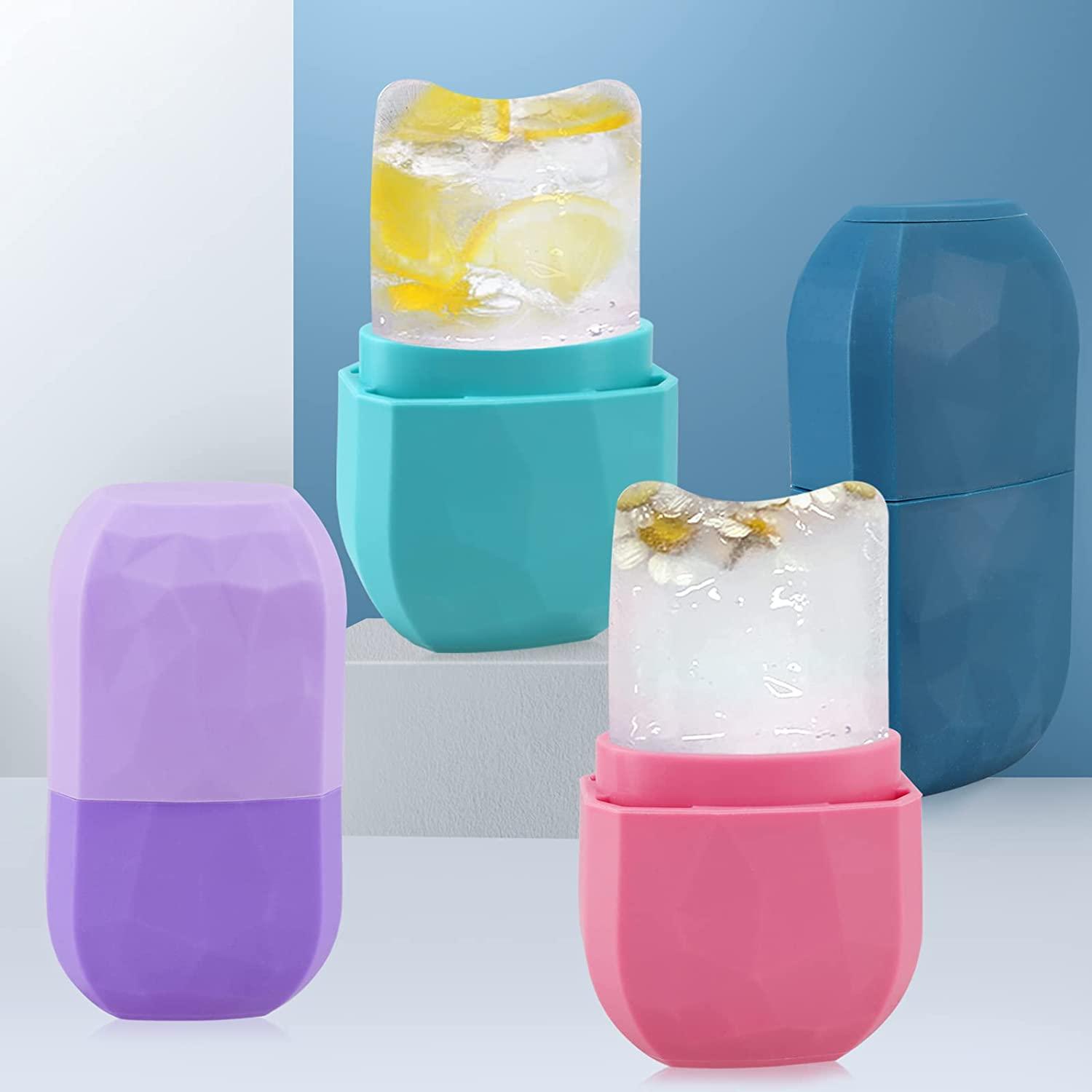 Facial Ice Roller & Mold Set | V-Shaped Design | Food-Grade Silicone ...