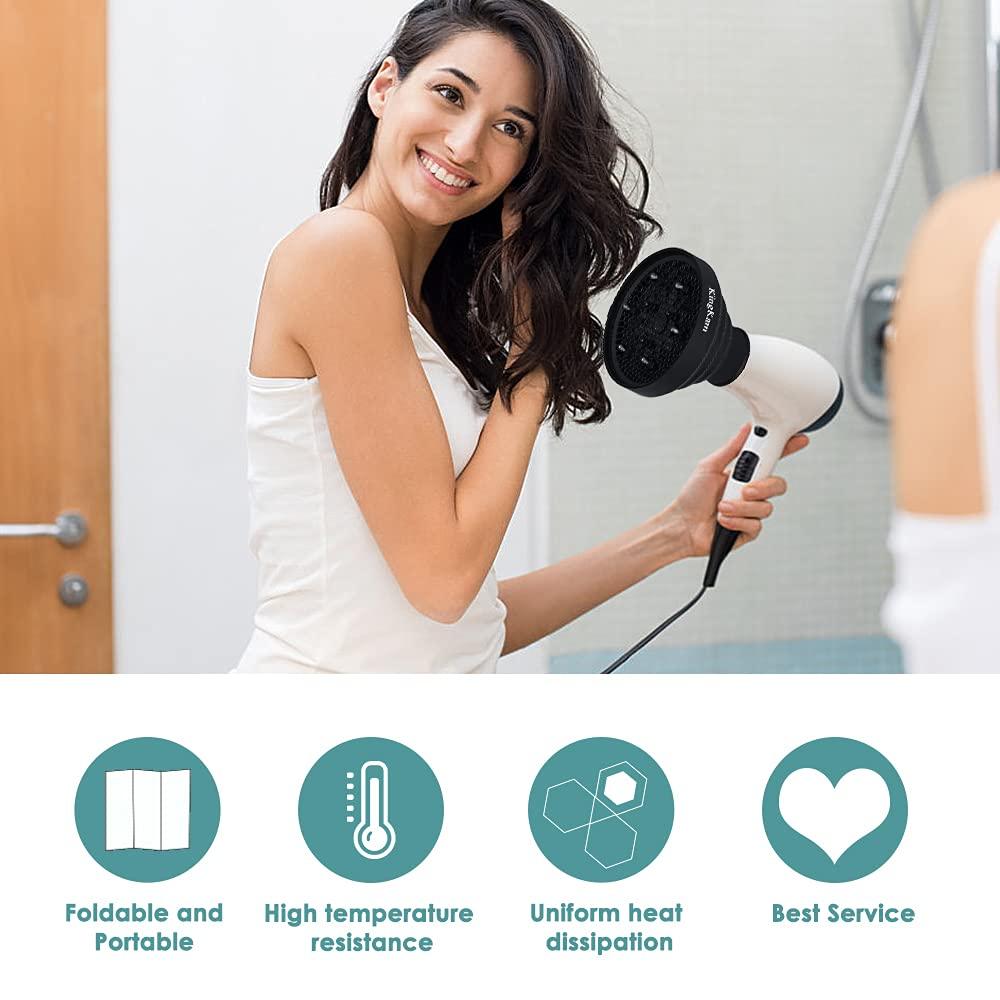 Collapsible Silicone Hair Dryer Diffuser Attachment - Lightweight ...
