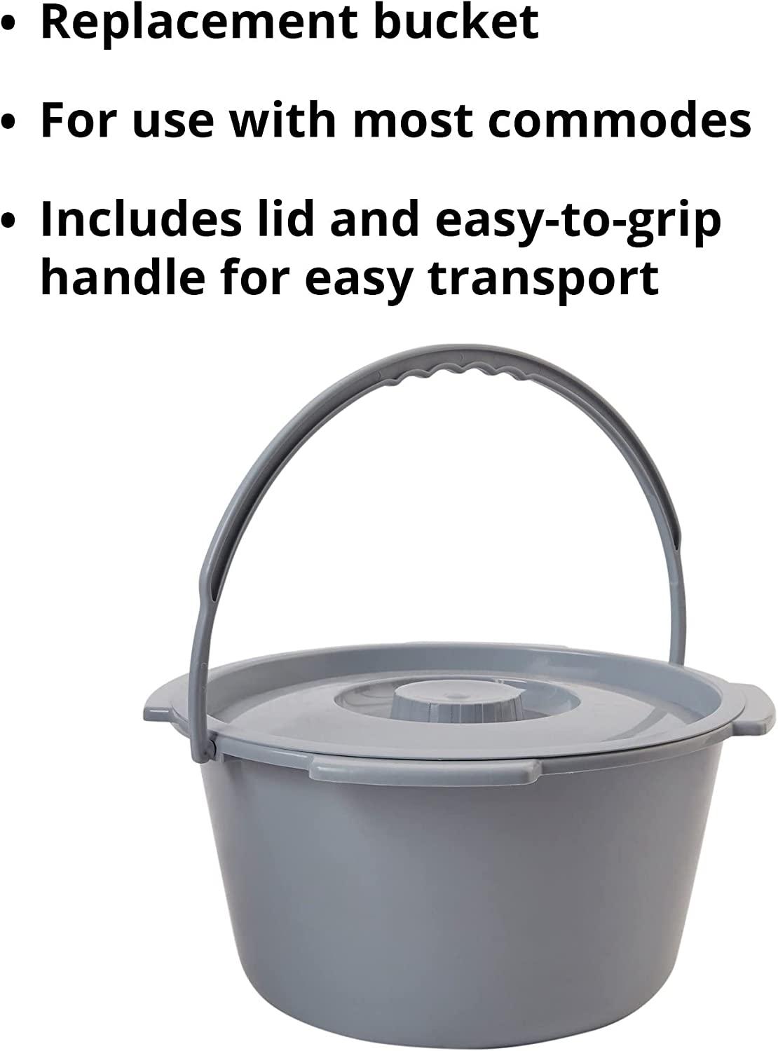 McKesson Commode Replacement Bucket with Handle and Lid - 7.5 qt - 1 ...