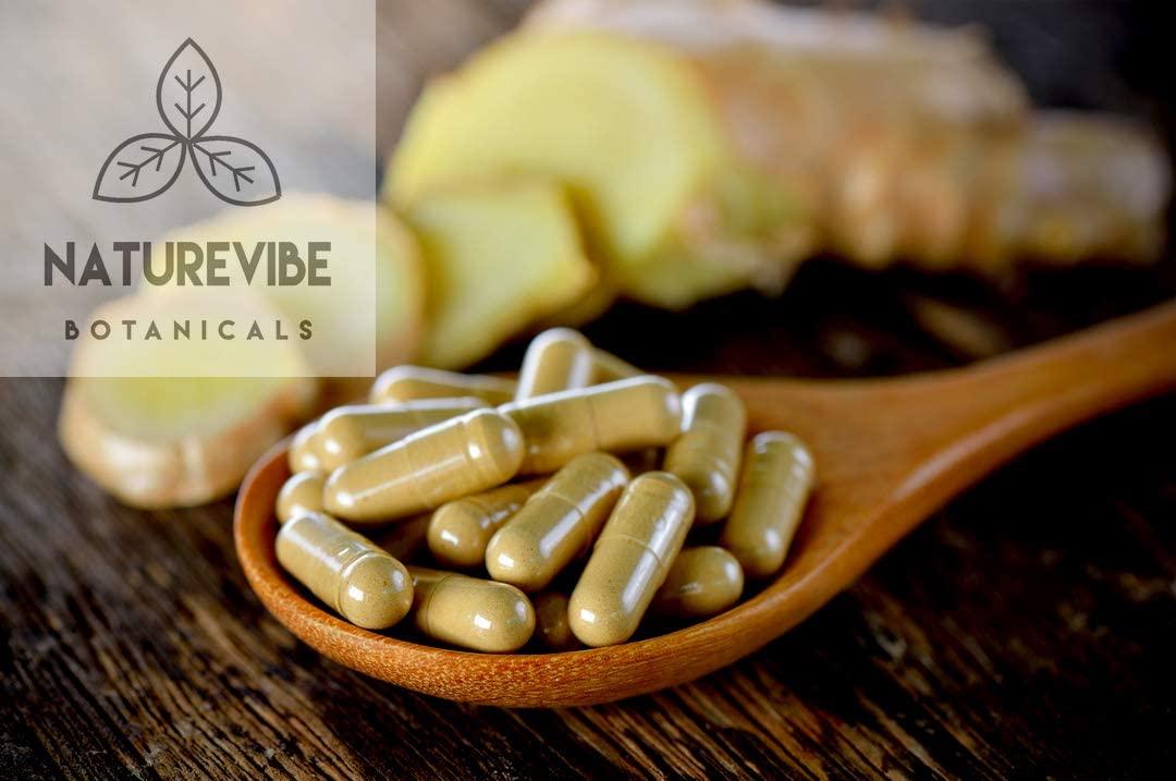 Organic Ginger Capsules - 180 Veg Capsules | Naturevibe Botanicals | Supports Digestion & Boosts ...