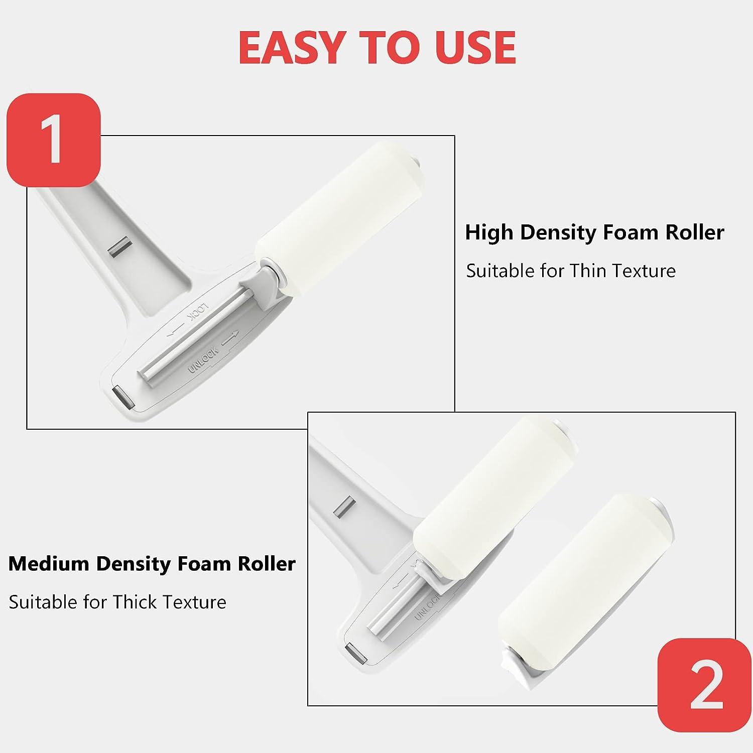 Folding Long Handle Lotion Applicator for Back, Feet & Body - 2 Foam ...