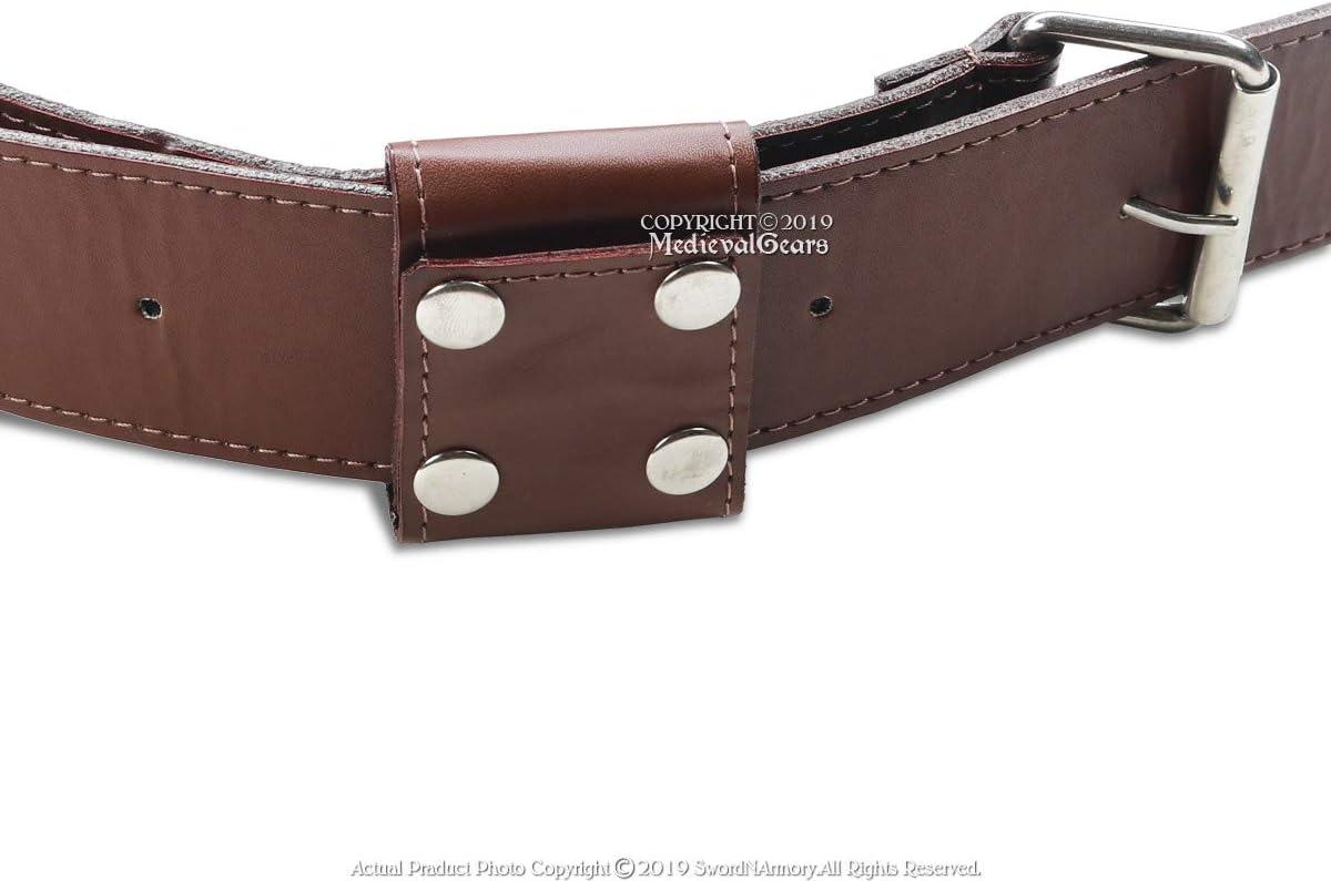 Medieval Leather Baldric Huntsman Shoulder Strap for Sword Belt - Brown ...