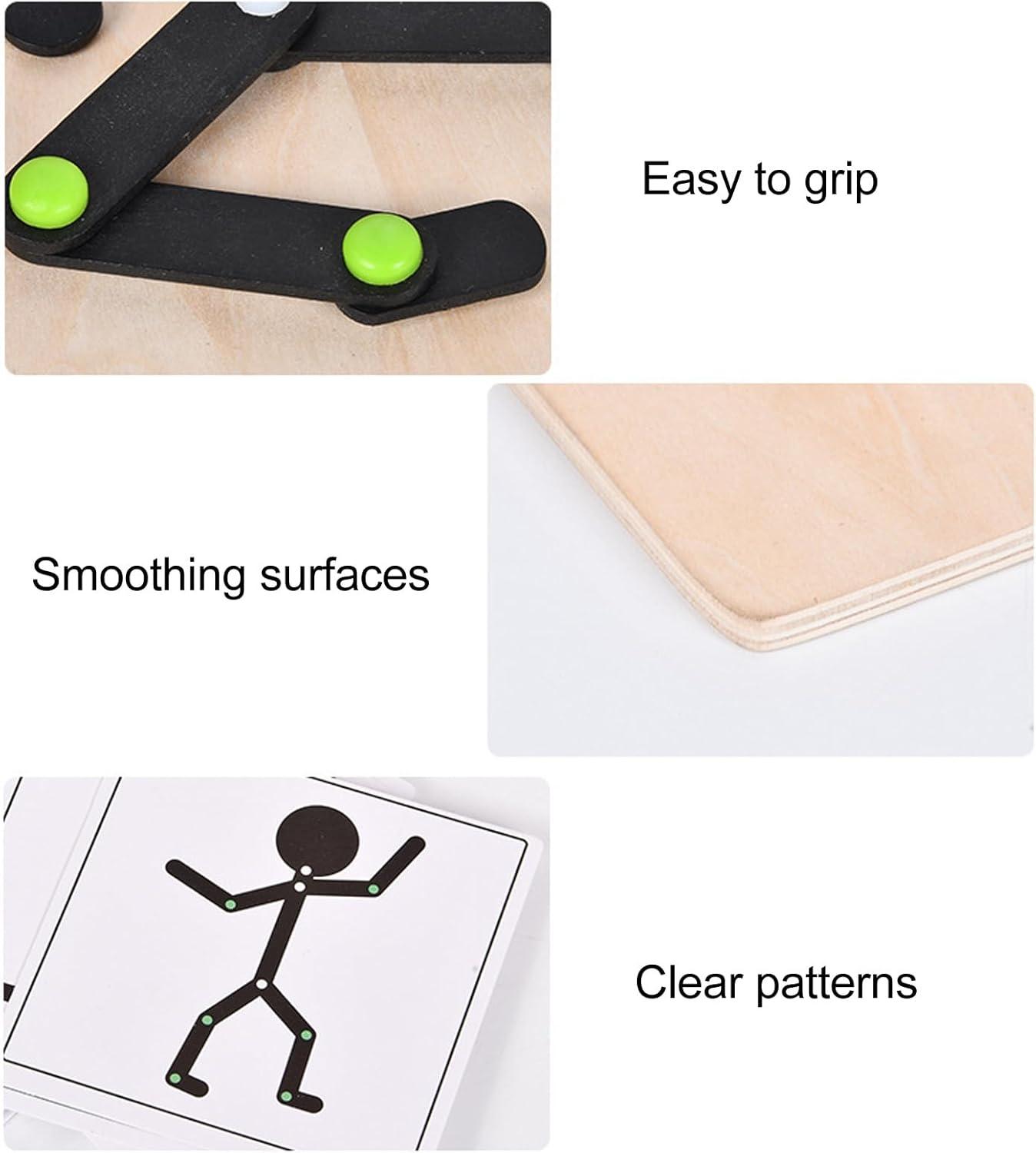 Buy Stick Man Puzzle Toy Wooden Toy with Movable Limbs & Smooth ...