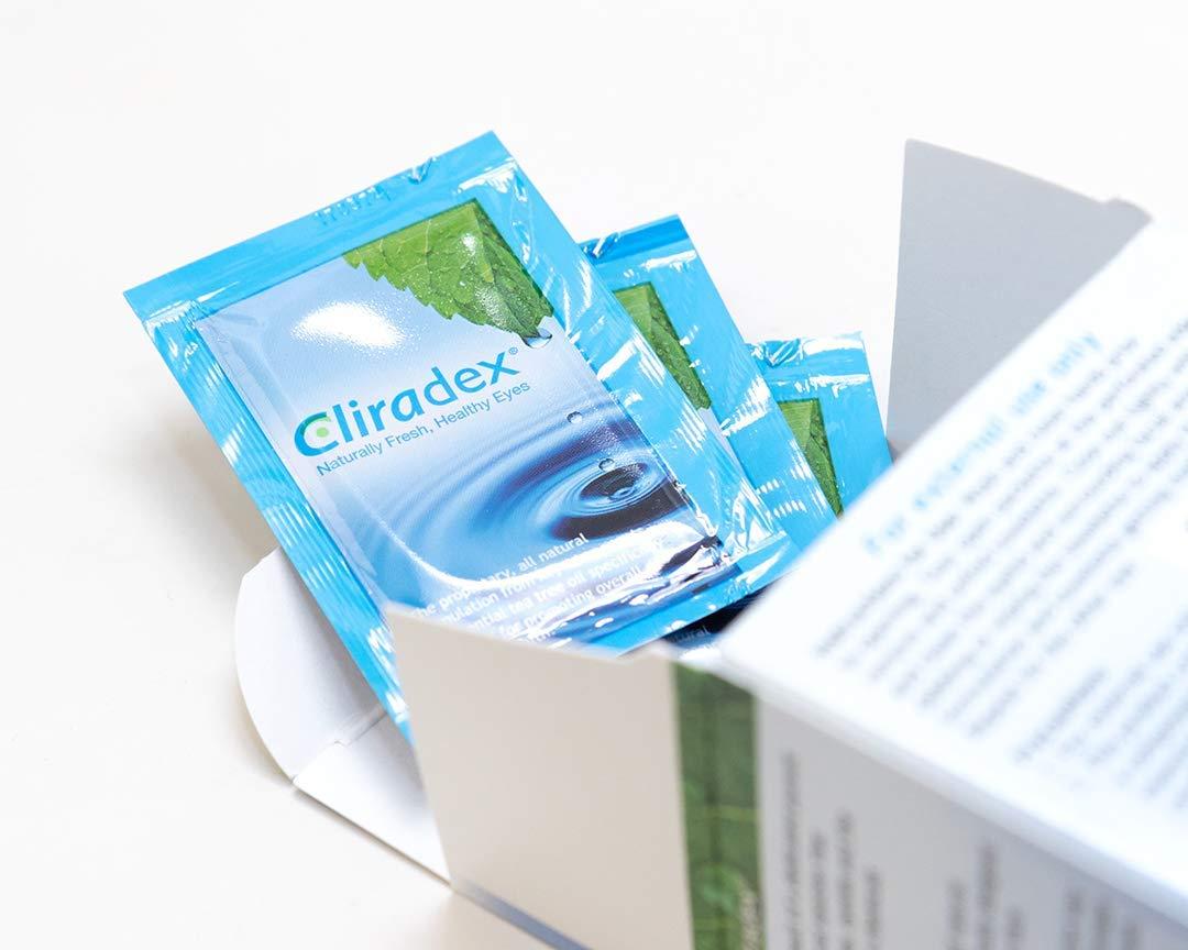 Cliradex Towelettes: Natural Face & Eyelid Cleanser with Tea Tree Oil ...