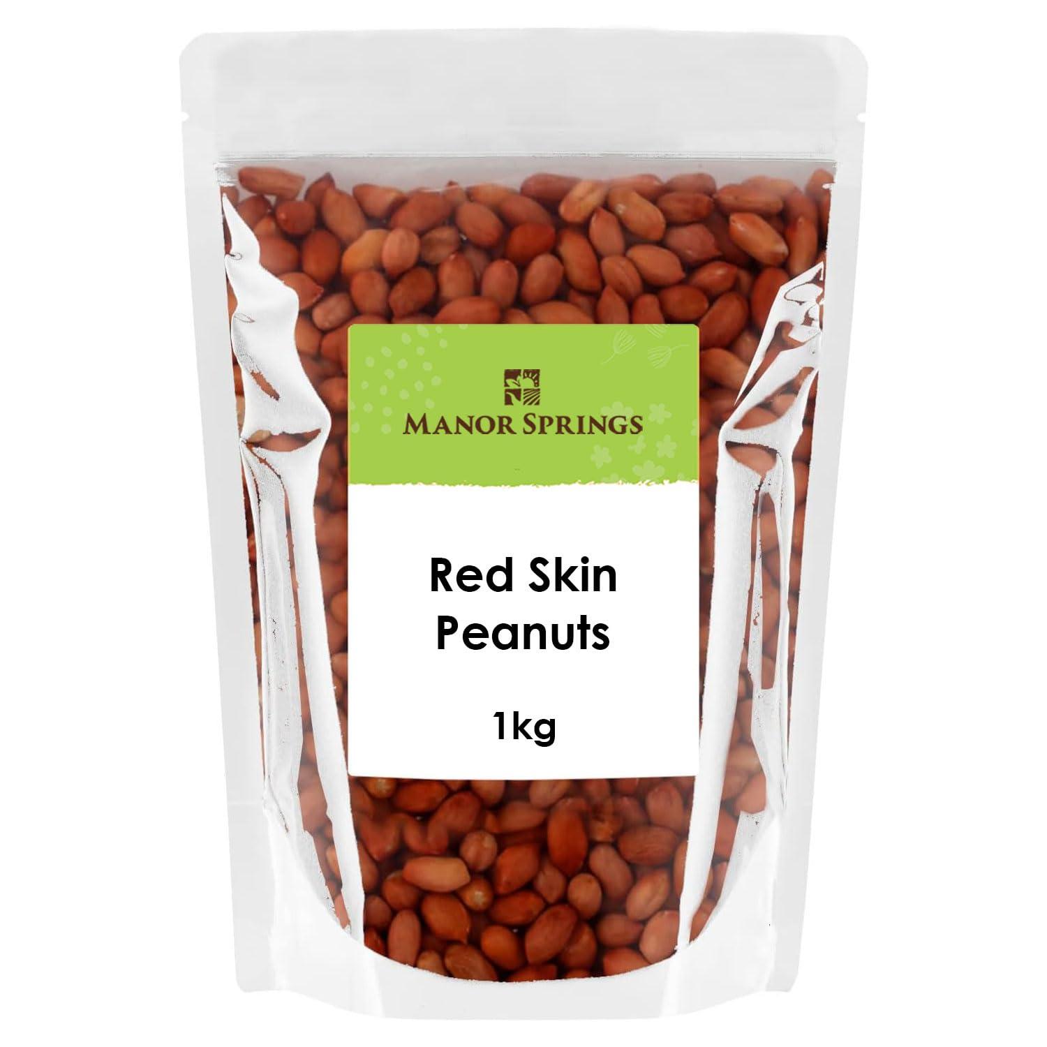 Red Skin Peanuts 1kg by Manor Springs | Buy Now with Express International Delivery | GoSupps.com