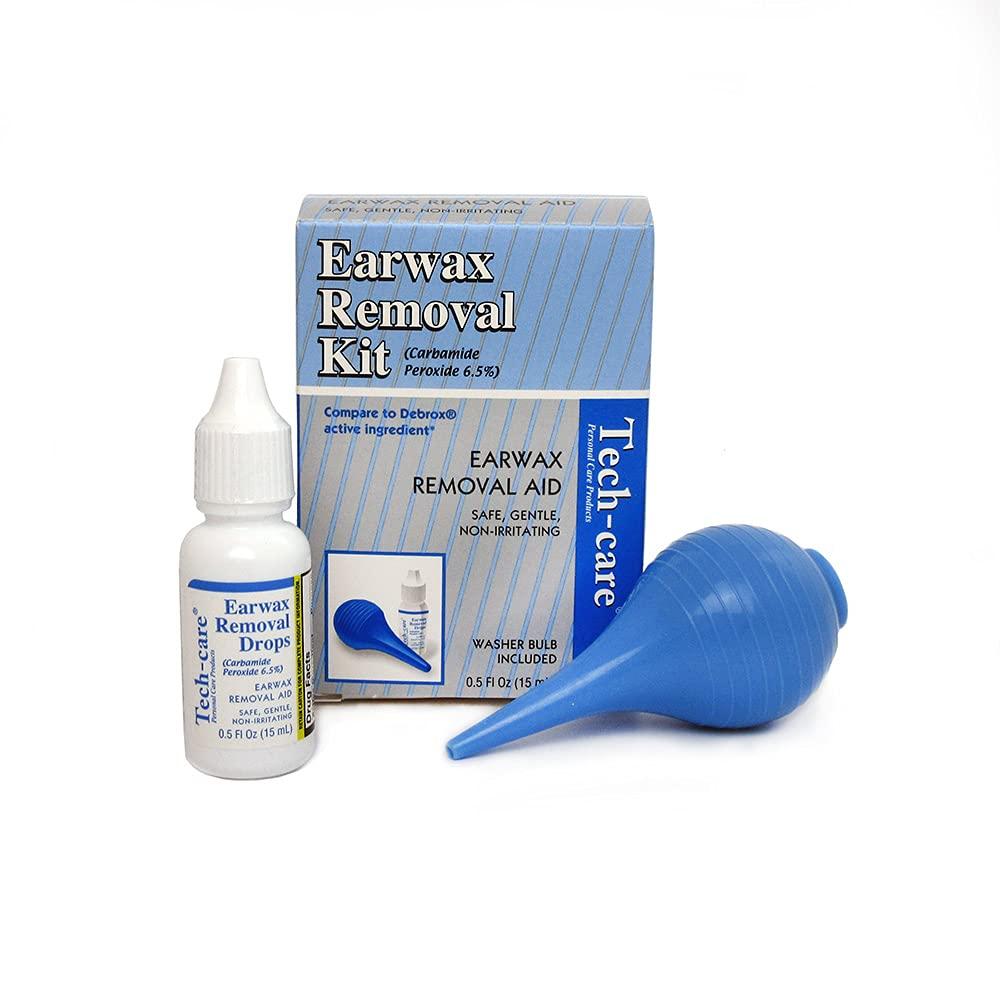 Tech-care Earwax Removal Kit - Drops and Ear Syringe Bulb 0.5 Oz | Buy ...